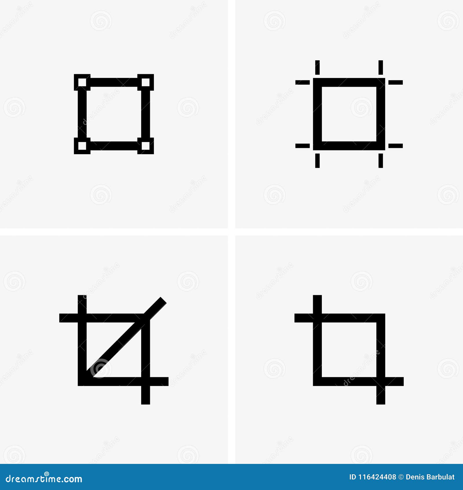 Crop signs stock vector. Illustration of cropping, icon - 116424408