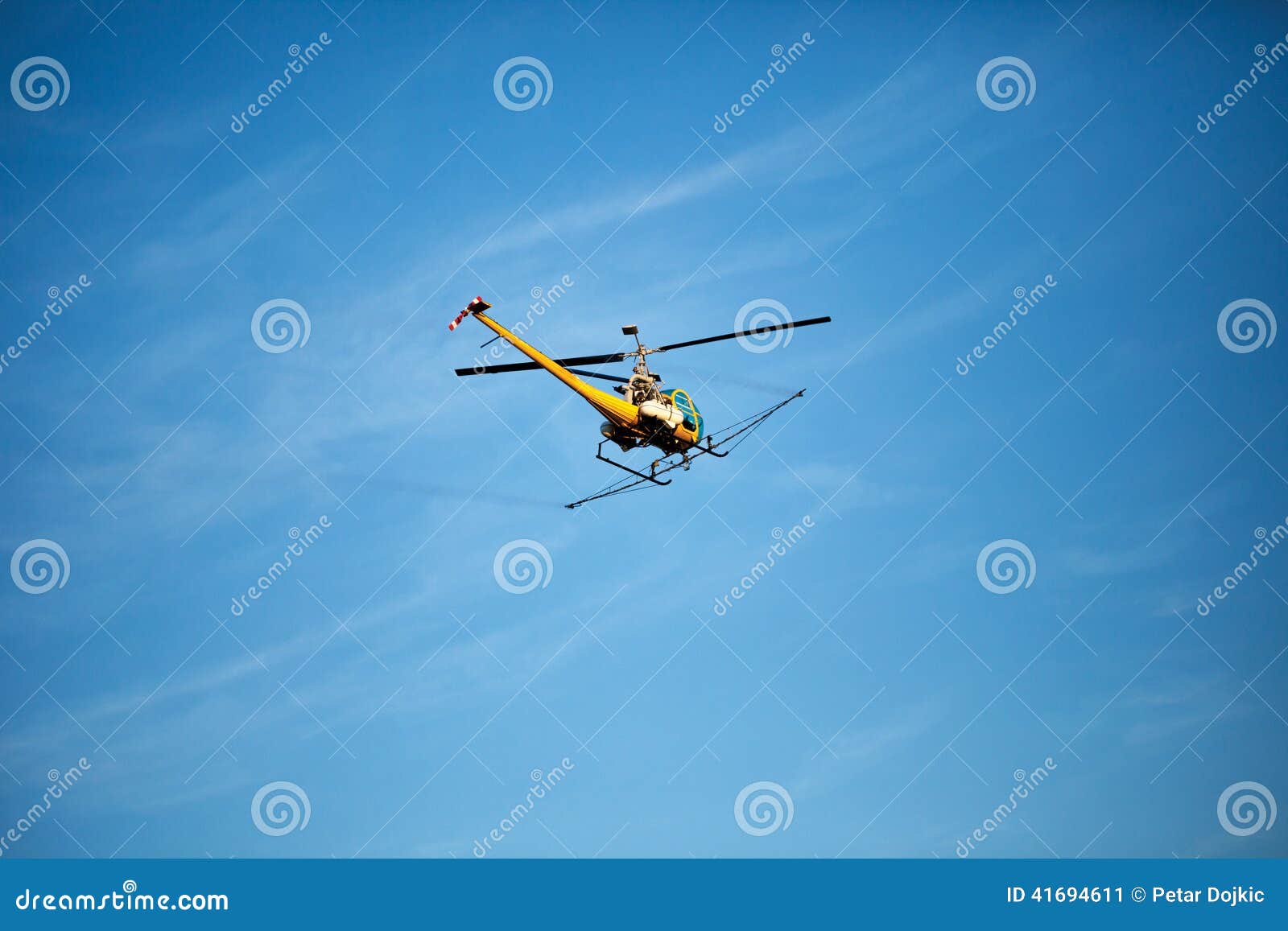 Crop Sprayer Duster Helicopter, Spraying Mountains, Fields and L Stock ...