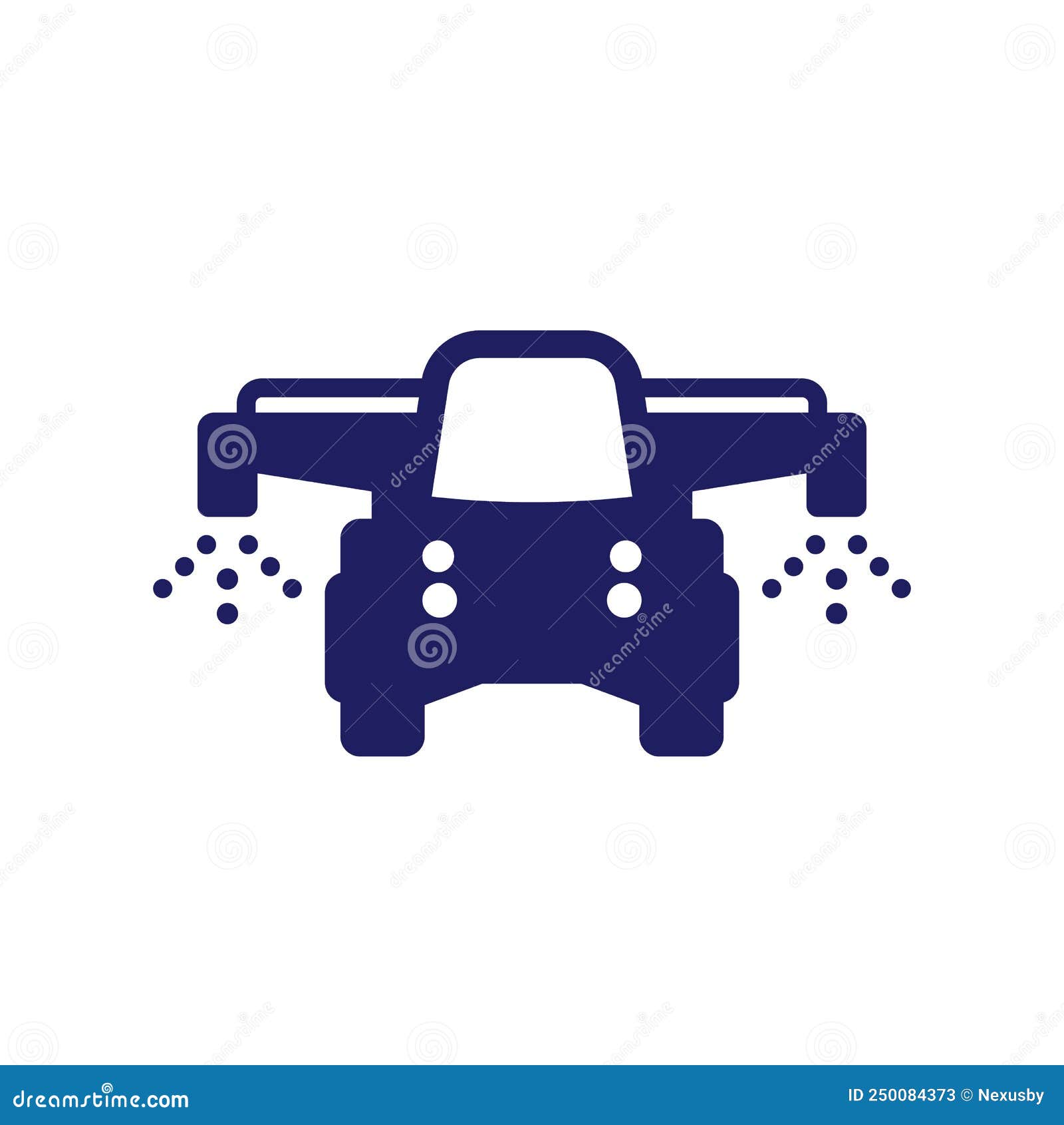 Crop Sprayer, Tractor Line Icon Cartoon Vector | CartoonDealer.com ...