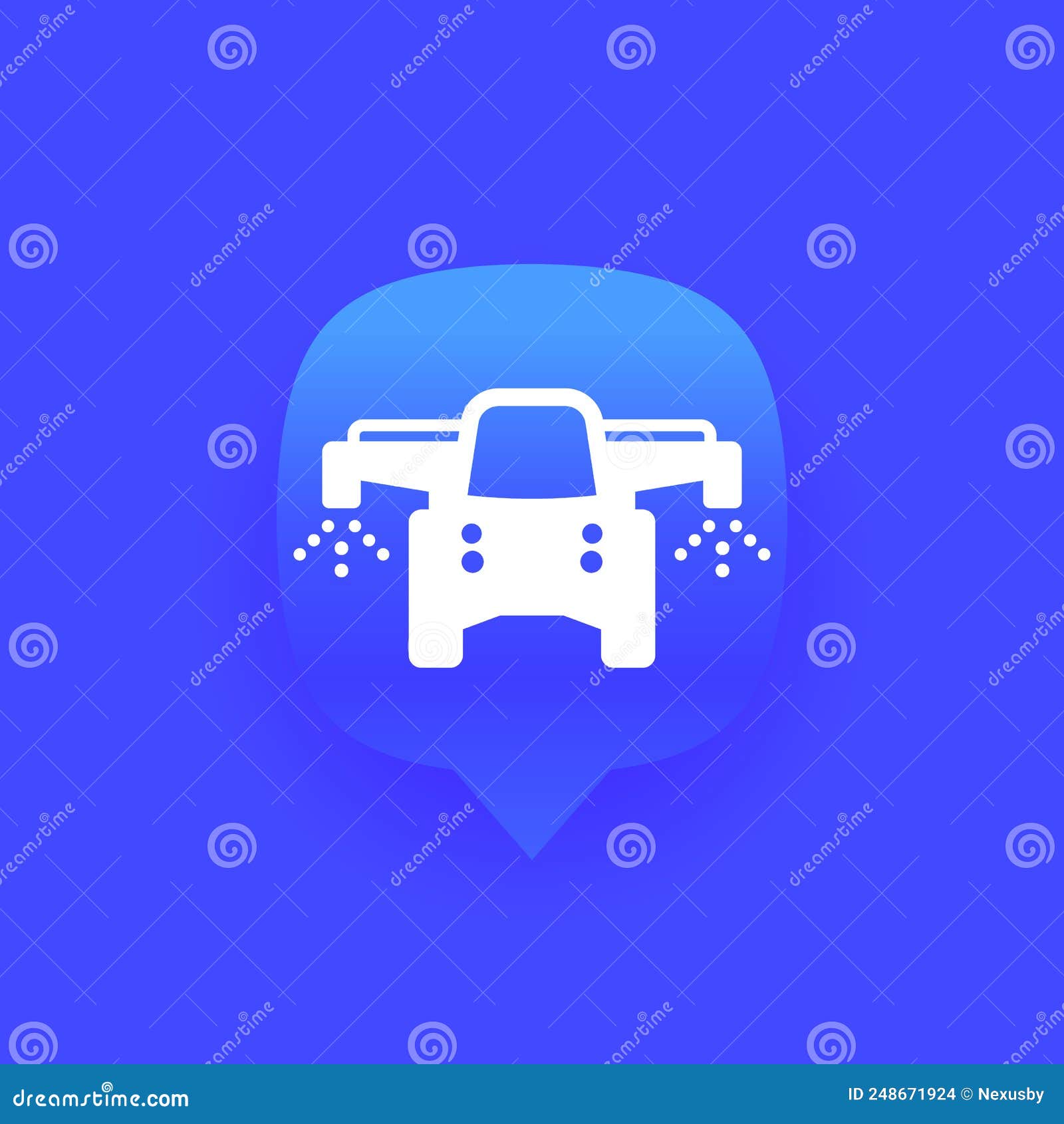 Crop Sprayer, Tractor Line Icon Cartoon Vector | CartoonDealer.com ...