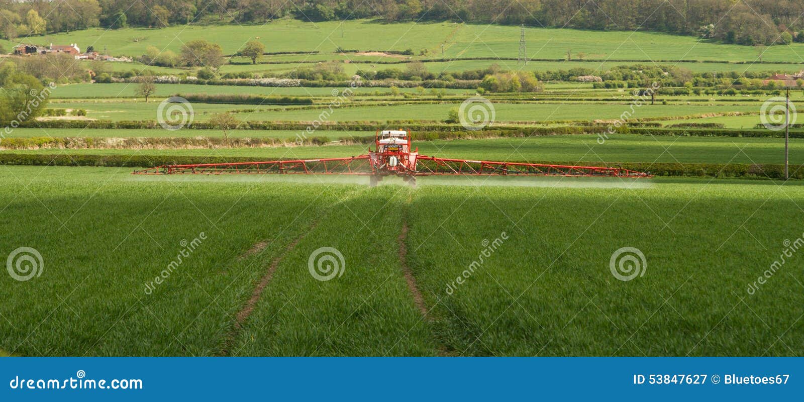 Crop Spraying in field editorial photography. Image of agronomy - 53847627