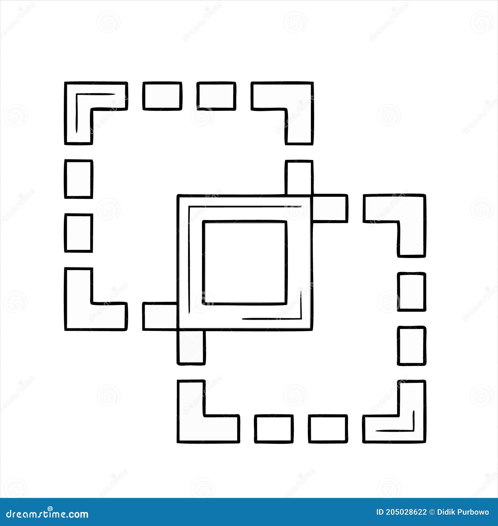 Crop Tool Frame, Cropping Instrument. Flat Vector Icon Illustration ...