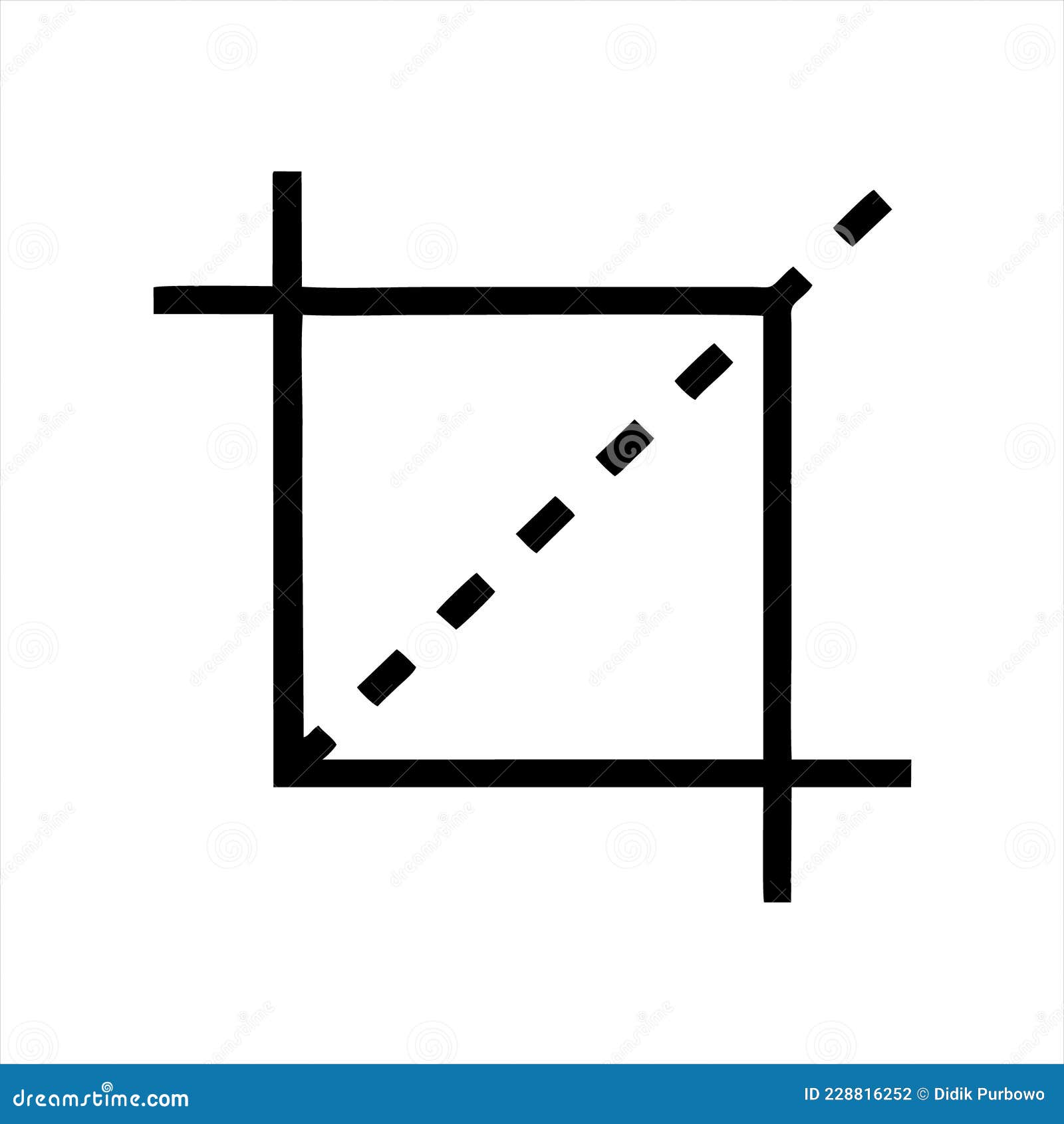 Crop Tool Frame, Cropping Instrument. Flat Vector Icon Illustration ...