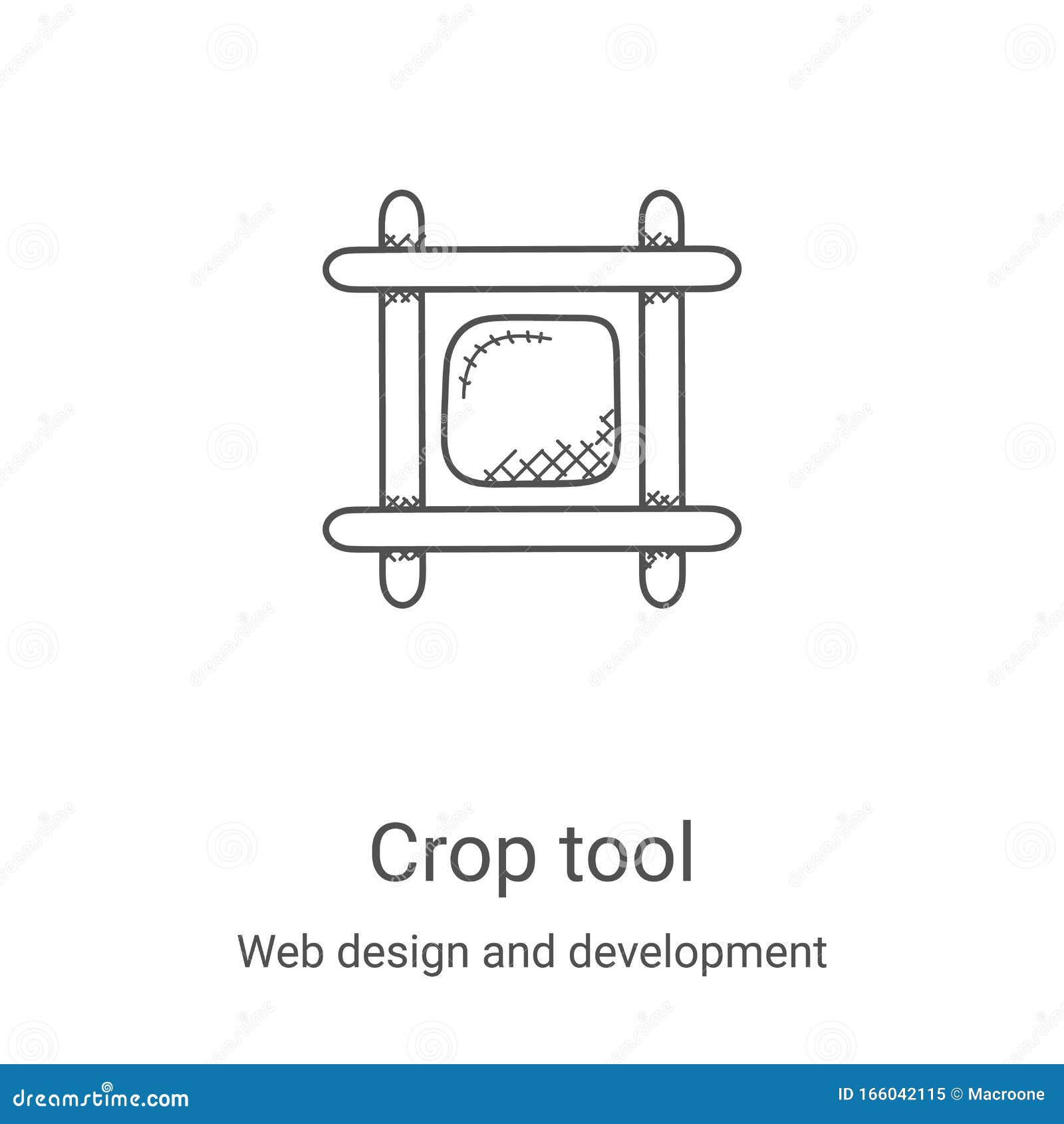 Crop, Tool, Transform Mobile App Button. Android And IOS Line Version ...