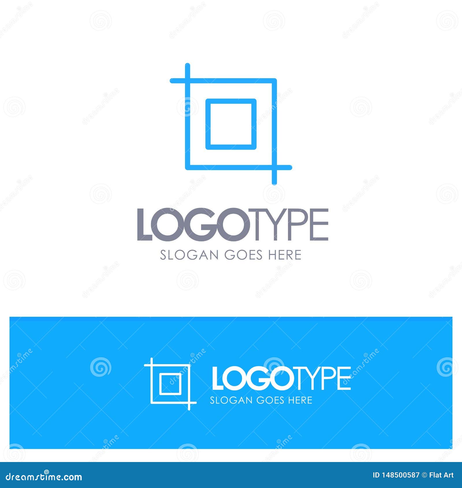 Crop, Tool, Transform Blue Outline Logo Place for Tagline Stock Vector ...