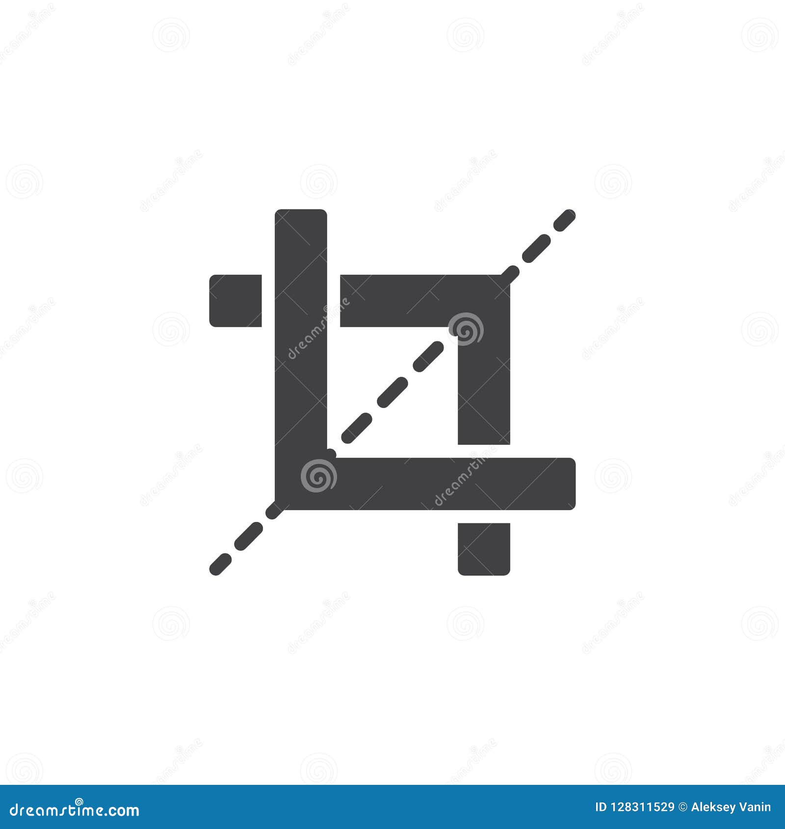 Crop tool vector icon stock vector. Illustration of symbol - 128311529