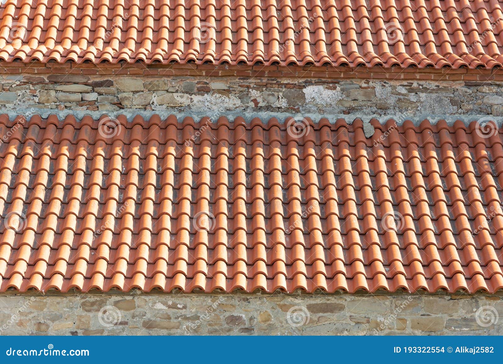 Crop View of Tiled Roof, Pattern Stock Photo - Image of roofing, house ...