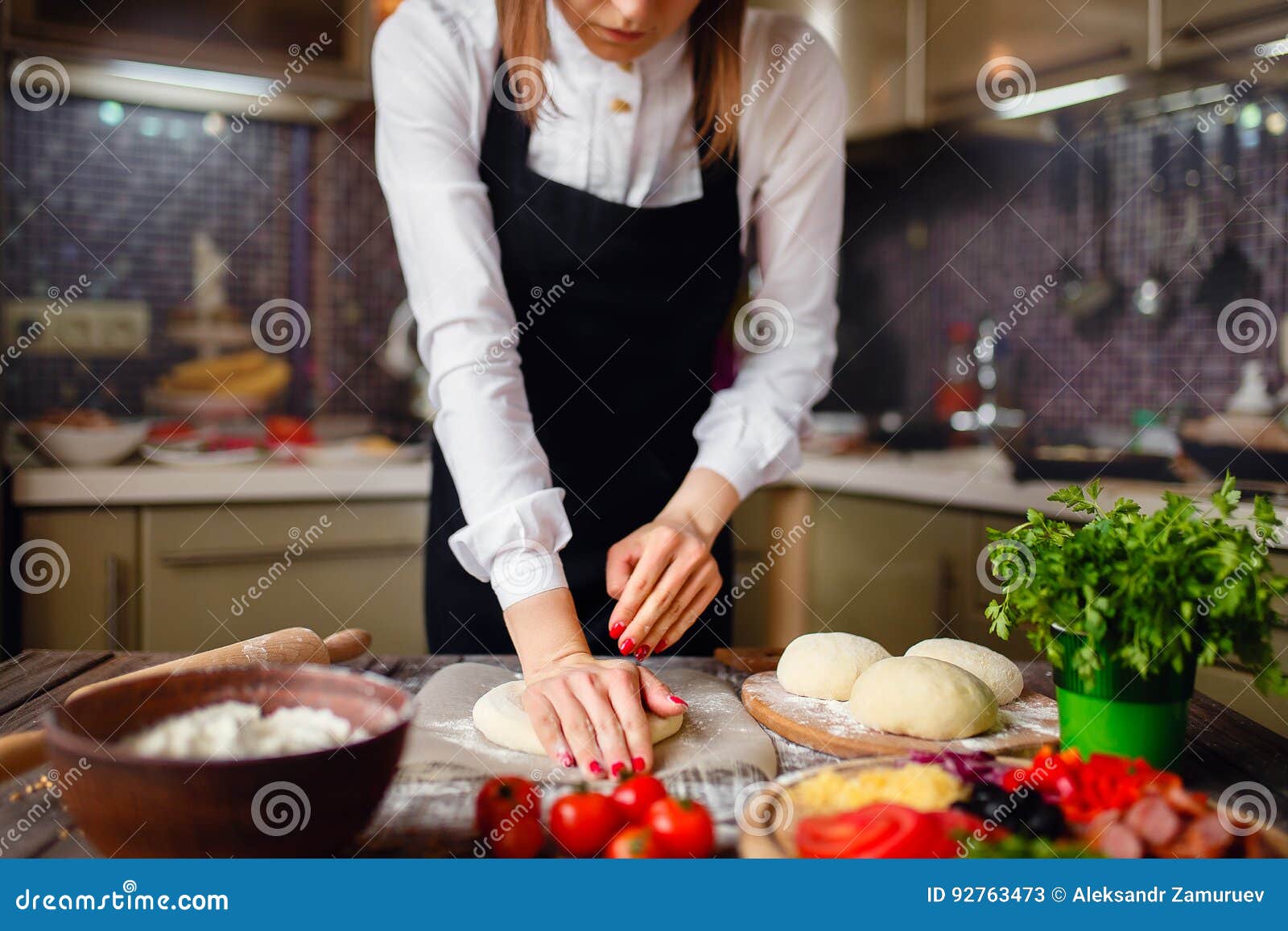 Crop Woman Cooking in Apron Stock Image - Image of anonymous, faceless ...