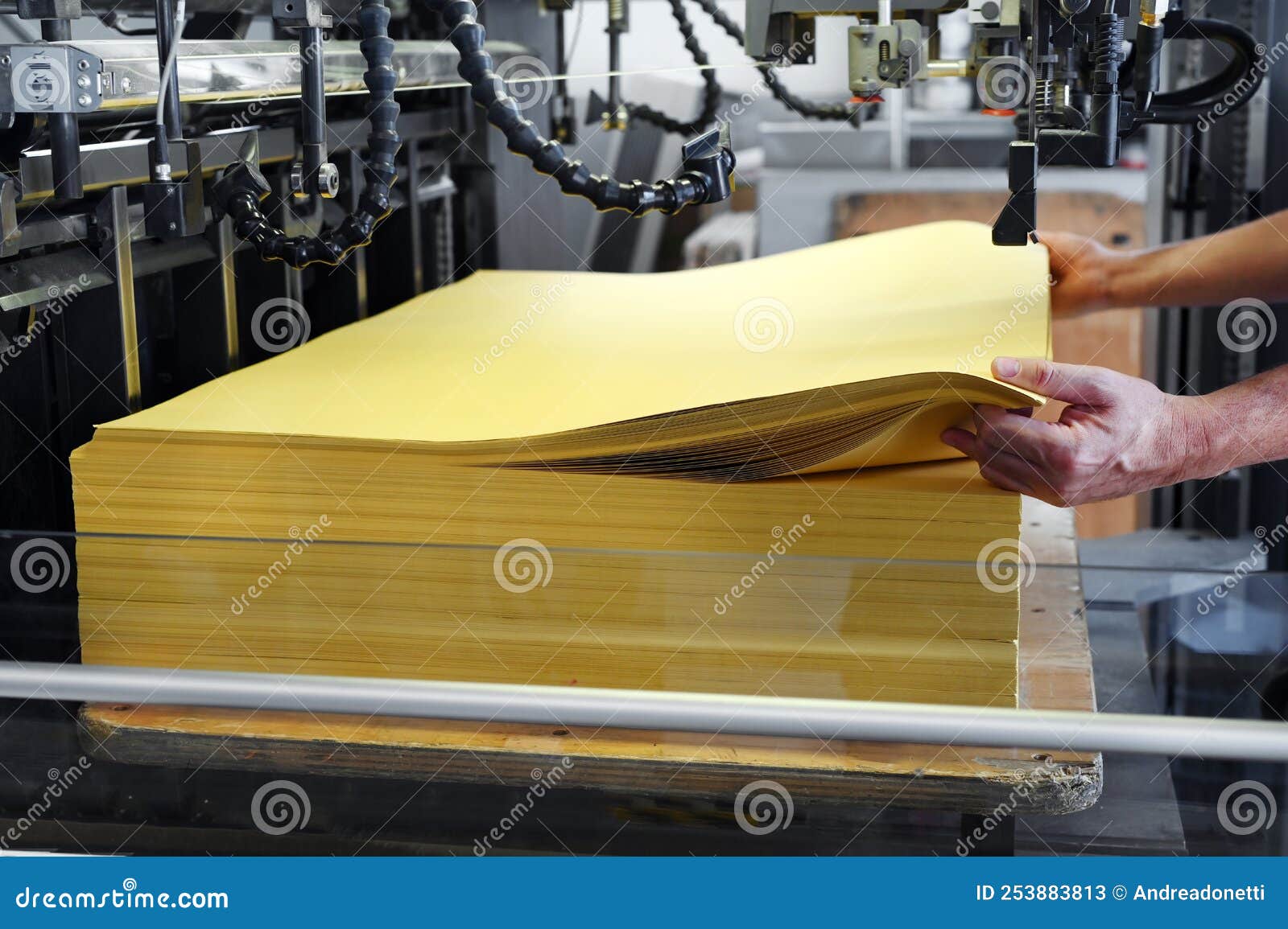 Crop Worker Loading Paper into Printer Stock Image - Image of anonymous ...