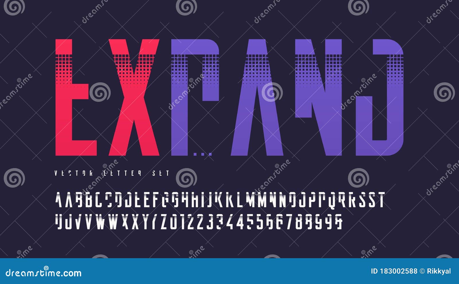 Cropped Contemporary Uppercase Letter Set, Vector Alphabet, Typography ...