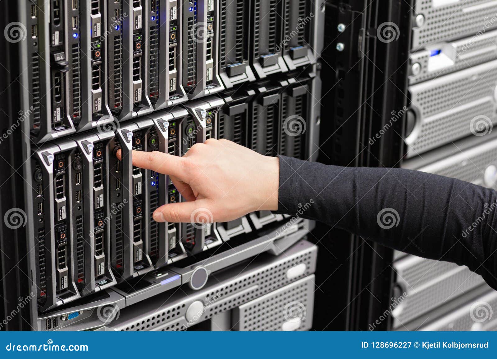 Male it Engineer Installing Blade Server in SAN at Datacenter Stock ... Male it Engineer Installing Blade Server in SAN at Datacenter Stock ...