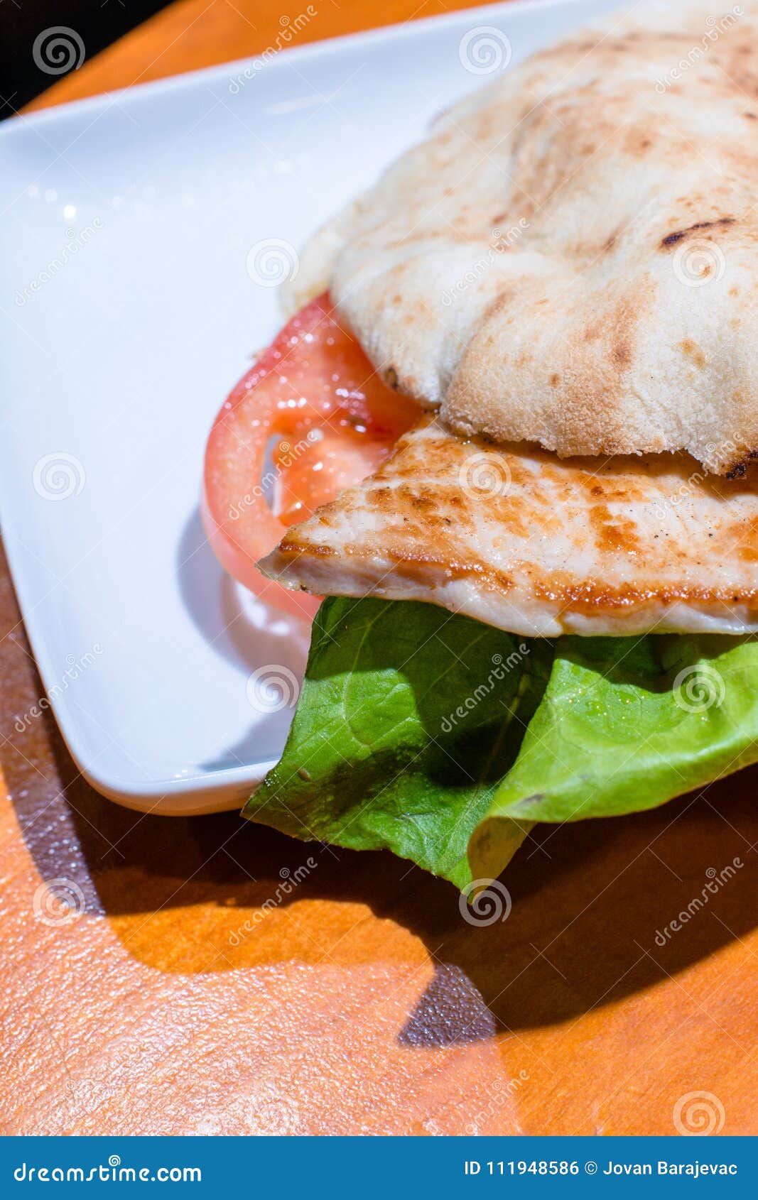 Cropped Image of Chicken Burger Stock Photo - Image of hungry, life ...