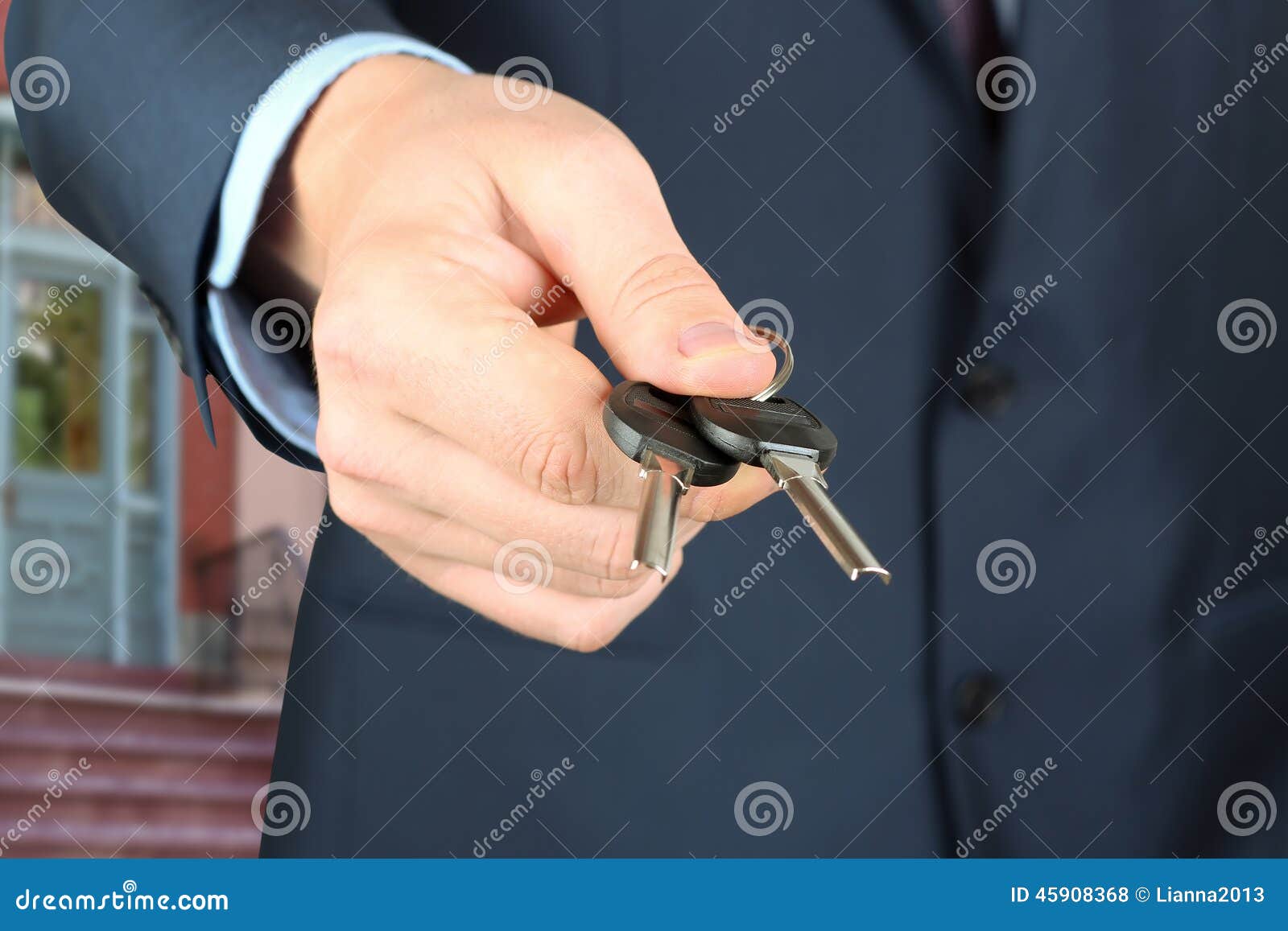 Cropped Image of Estate Agent Giving House Keys Stock Photo - Image of ...