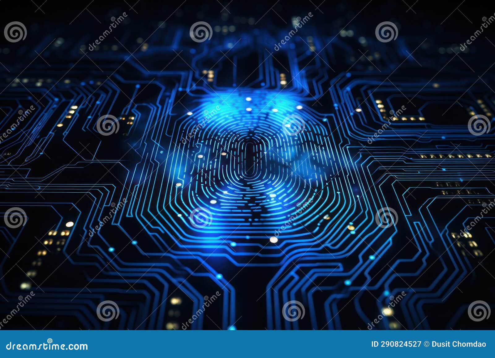 Cropped Image of Fingerprint with Binary Code Pattern Overlay ...