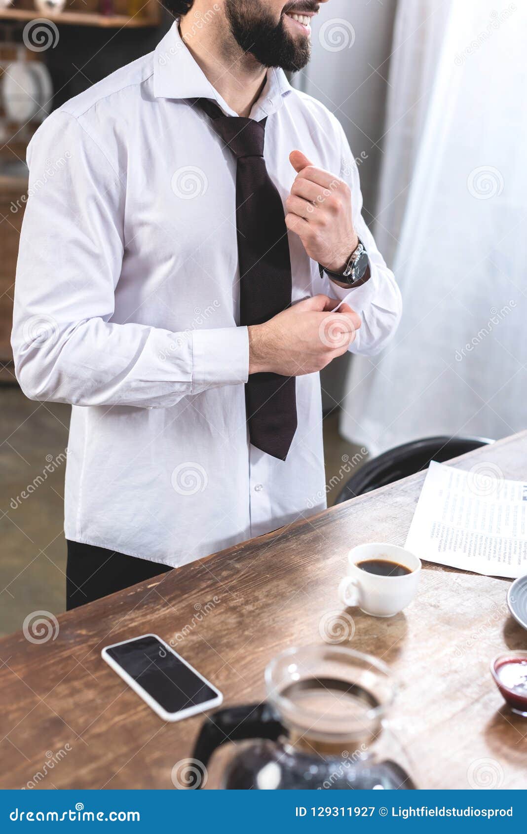 Cropped Image of Loner Businessman Stock Image - Image of male, partial ...