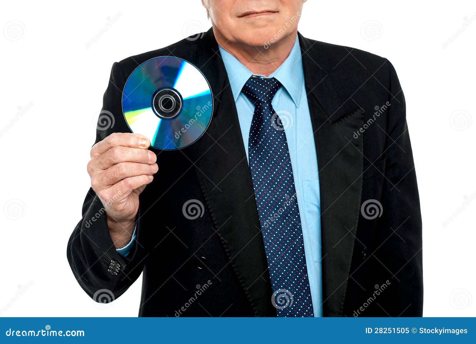 Cropped Image of a Male Showing Compact Disk Stock Image - Image of ...