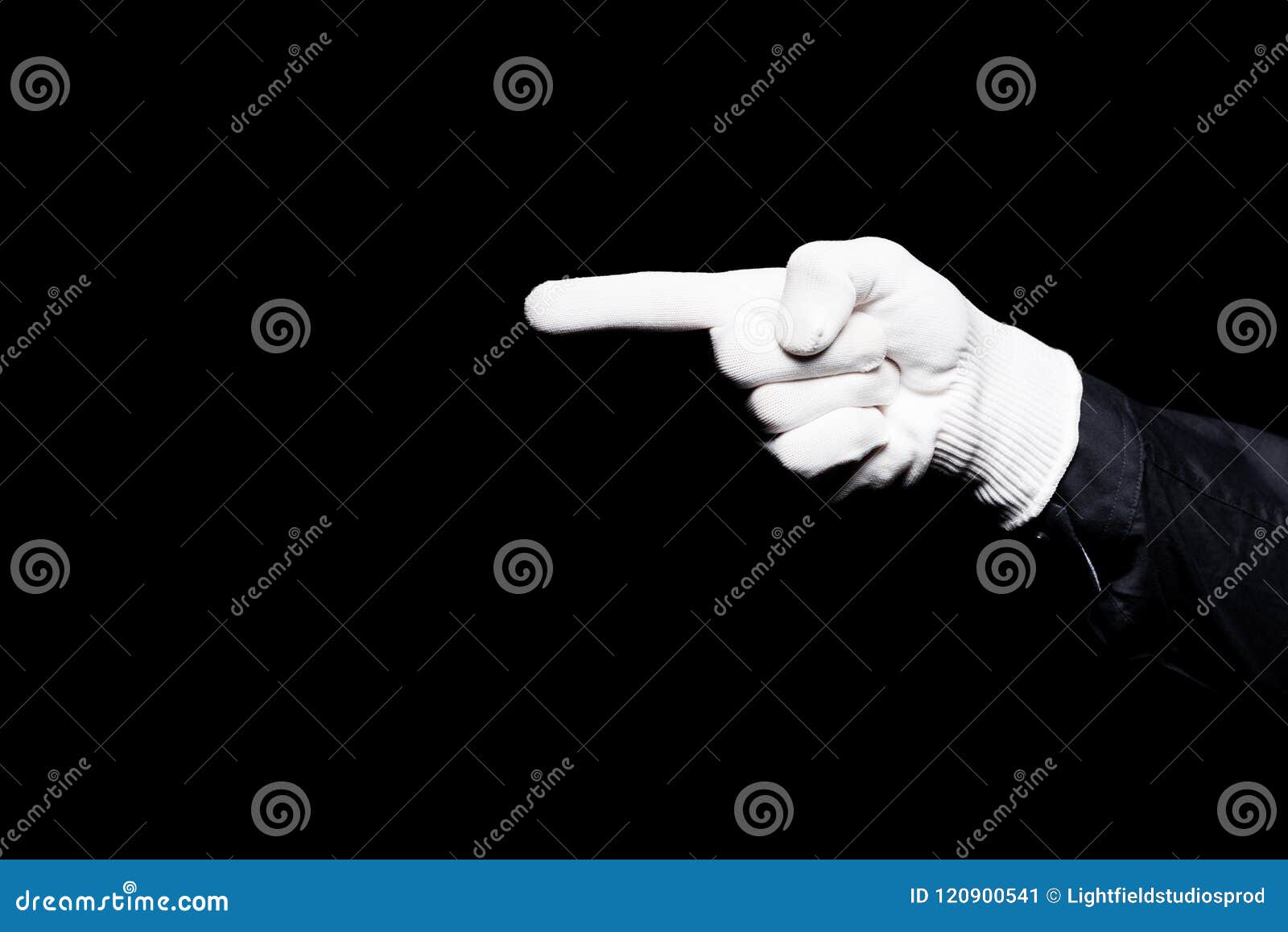 Cropped Image of Mime Pointing on Something Stock Image - Image of mime ...