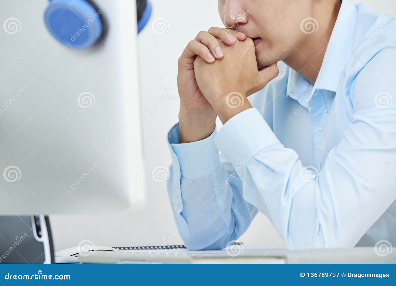 Man Working on Difficult Task Stock Image - Image of student, office ...