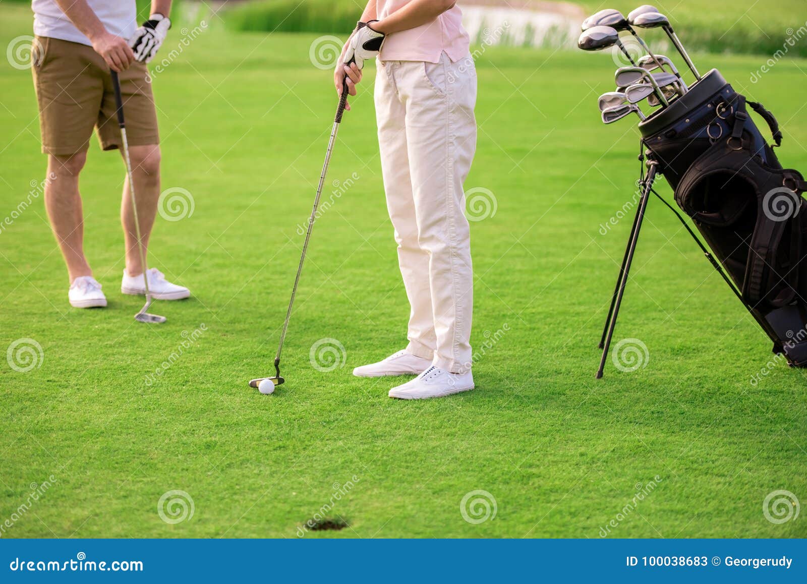 People playing golf stock image. Image of male, golf - 100038683