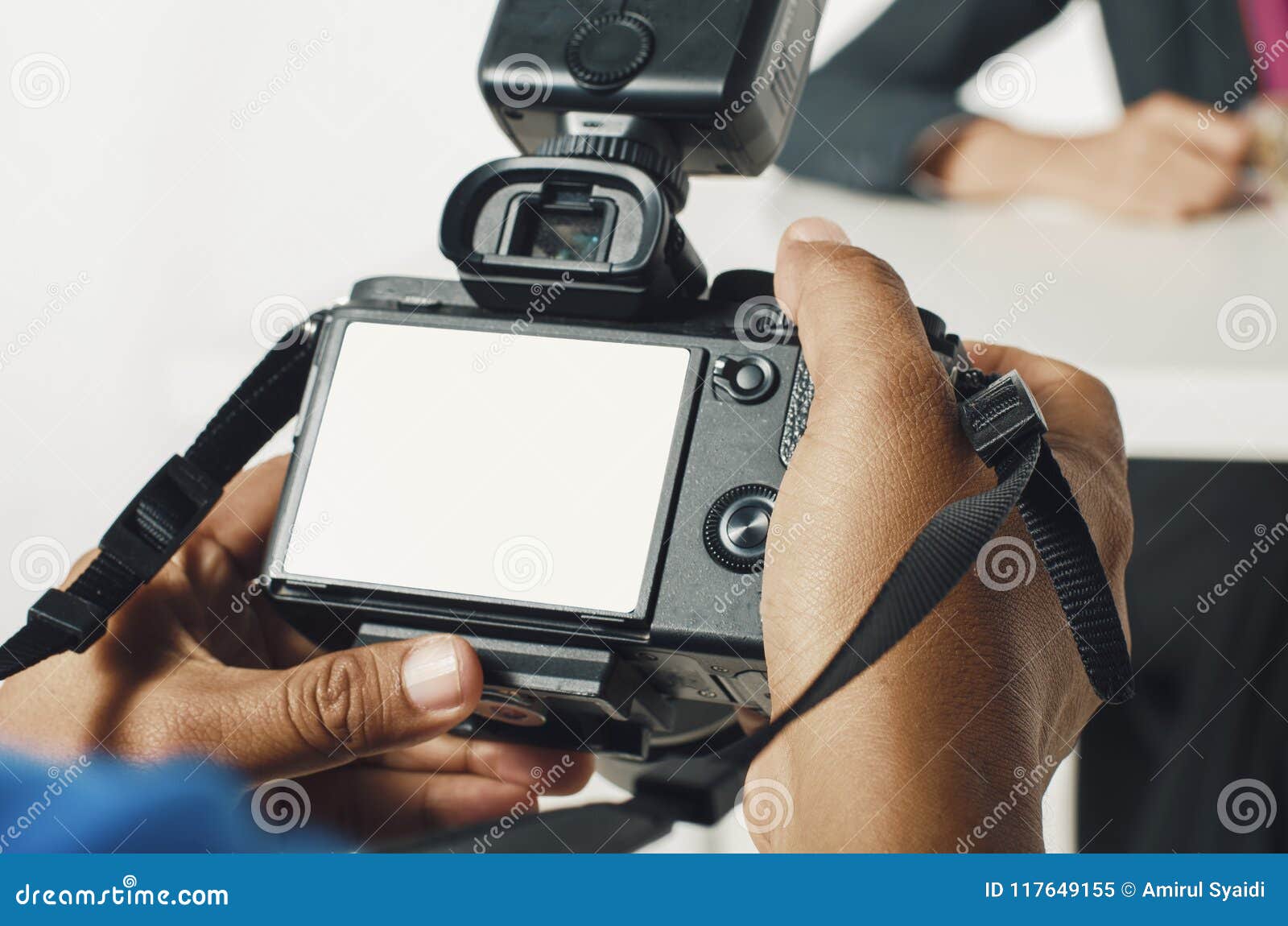 Cropped Image Studio Shooting Session, Talent Model Sitting and Stock ...