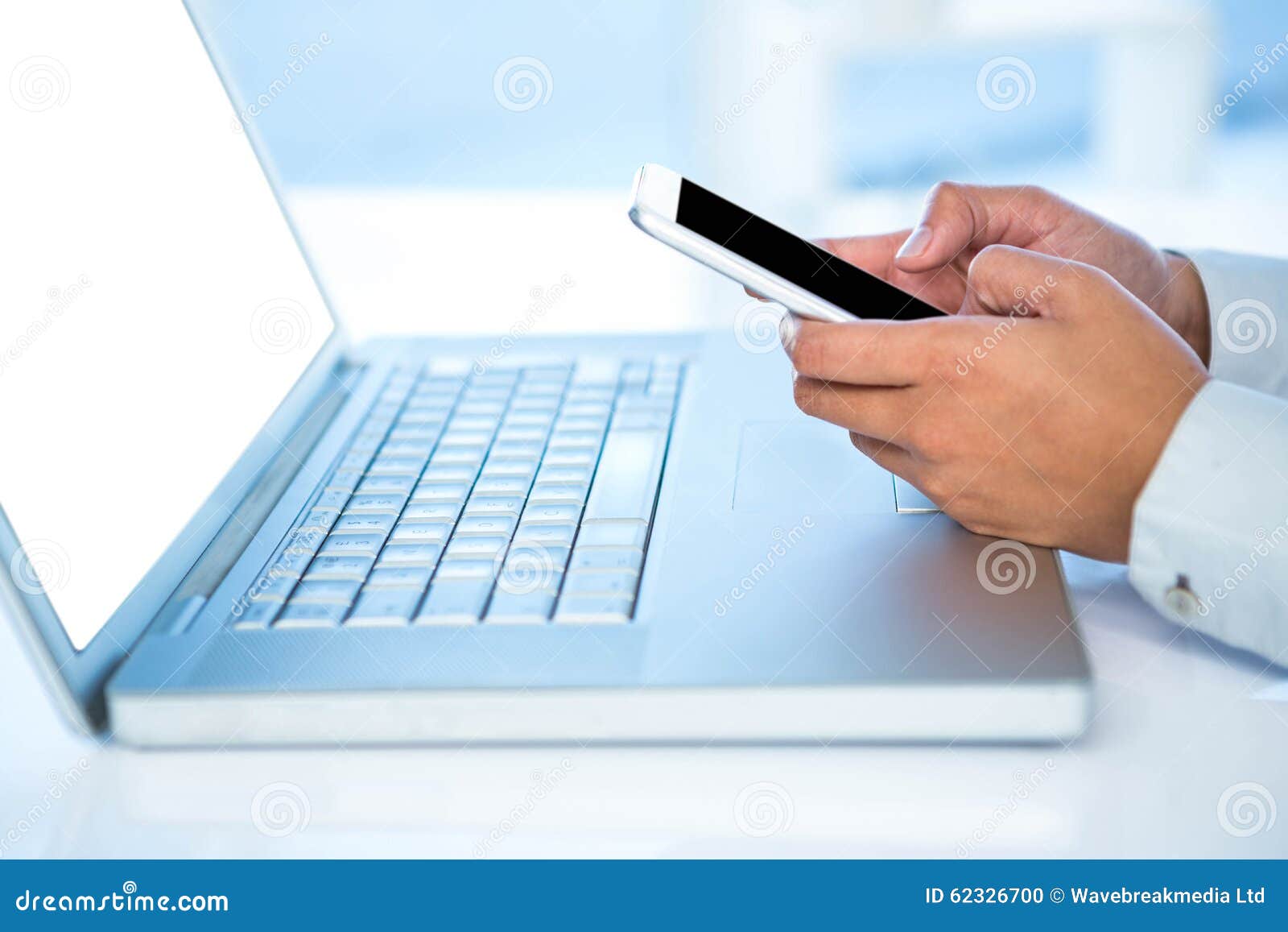 Cropped Image of Woman Using Smartphone Stock Photo - Image of monitor ...