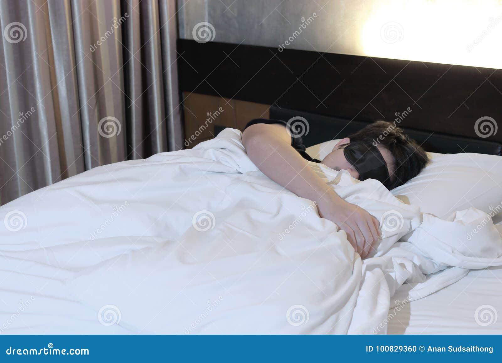 Comfortable Sleeping Flat Lay Mock Up, Top View With Mask And Ears ...