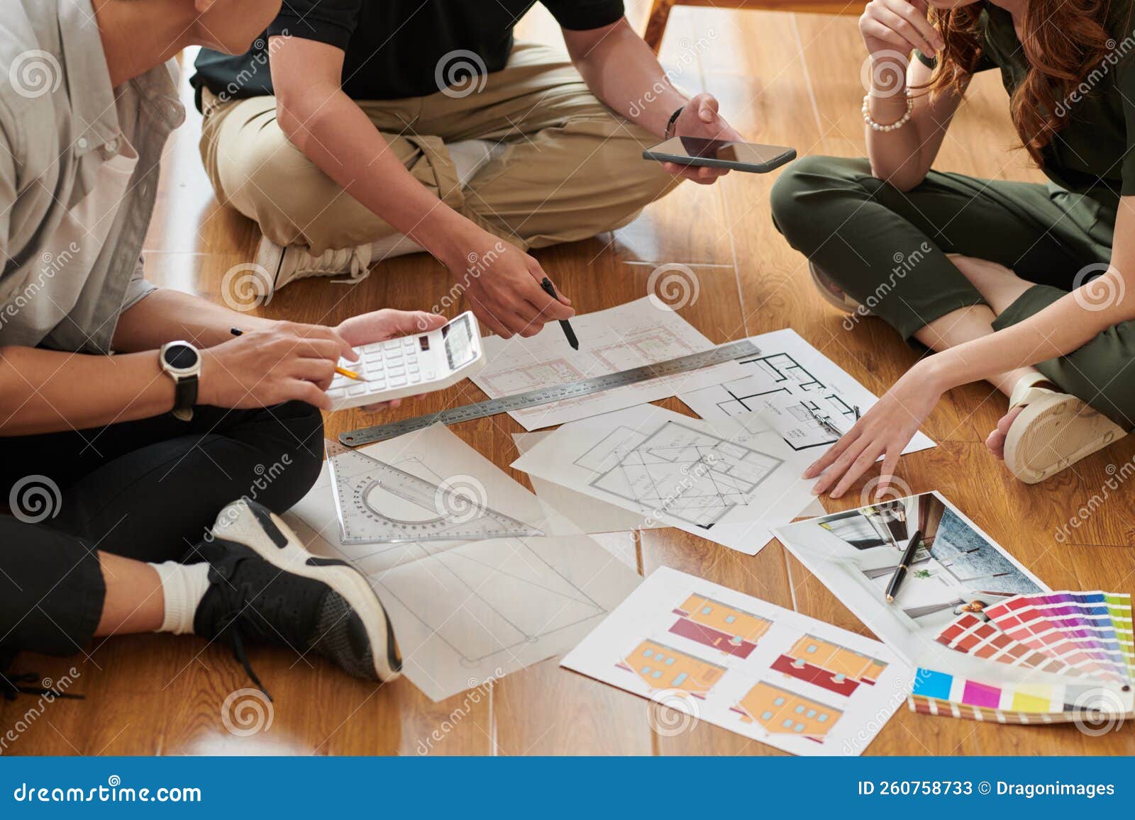 Interior Designers Working on Project Stock Image - Image of creativity ...