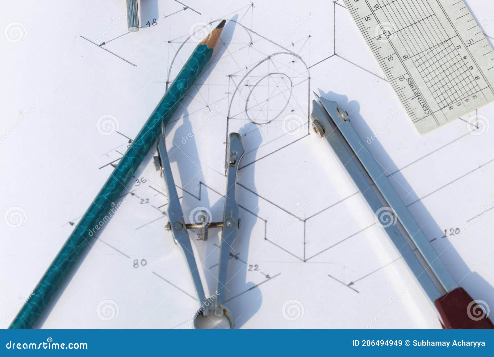 Cropped and Part View of Civil Engineering Plans and Diagrams with ...