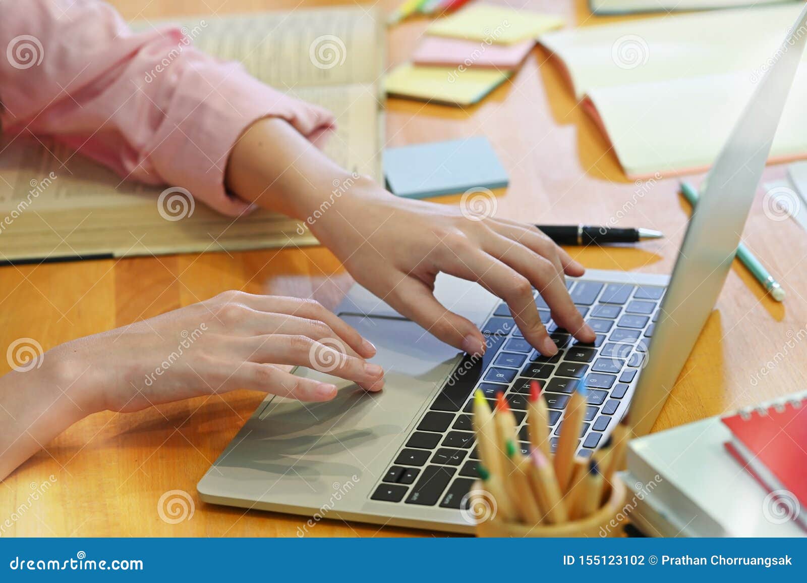 Cropped Shot Collage Student Studying on Computer Laptop Stock Photo ...
