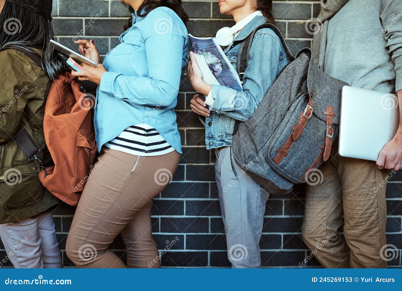 Forming an Orderly Queue. Cropped Shot of a. Group of Unrecognizable ...