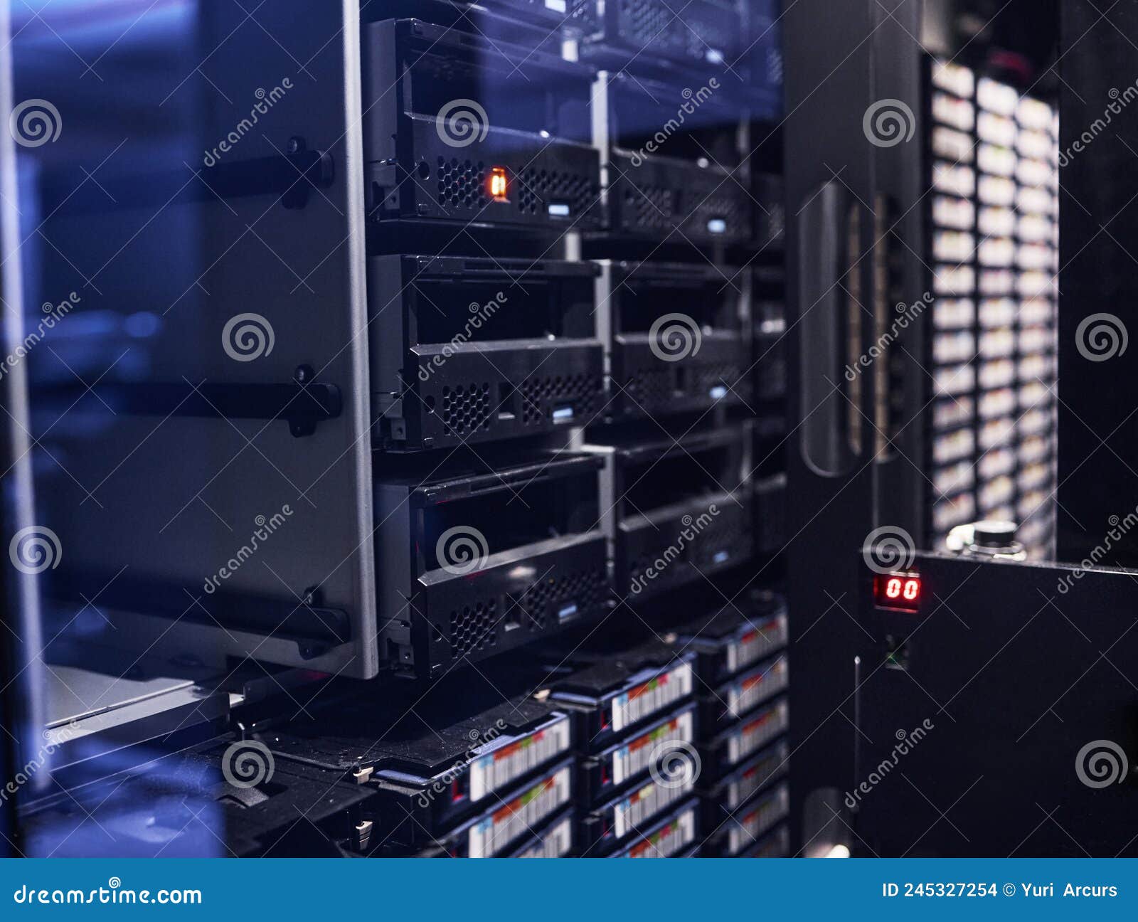 All Your Data, Safe and Secure. Cropped Shot of a Large, Dark and Empty ...