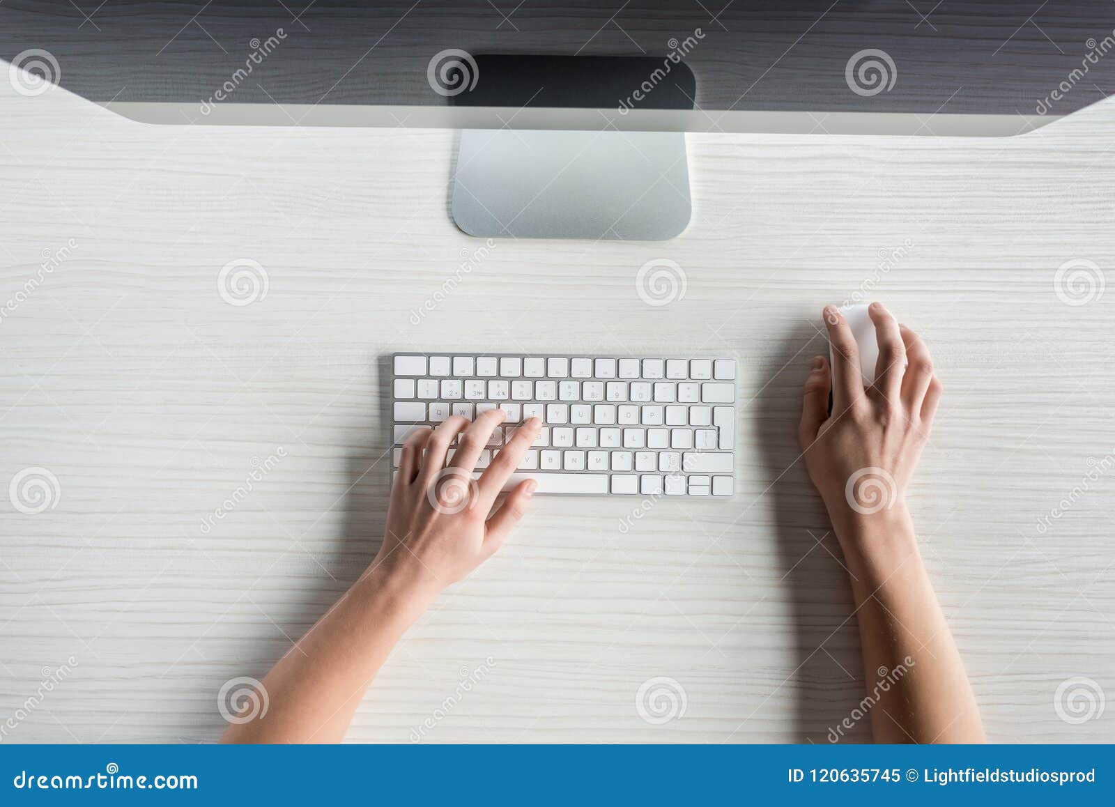 Cropped Shot of Student Typing on Keyboard while Working Stock Image ...
