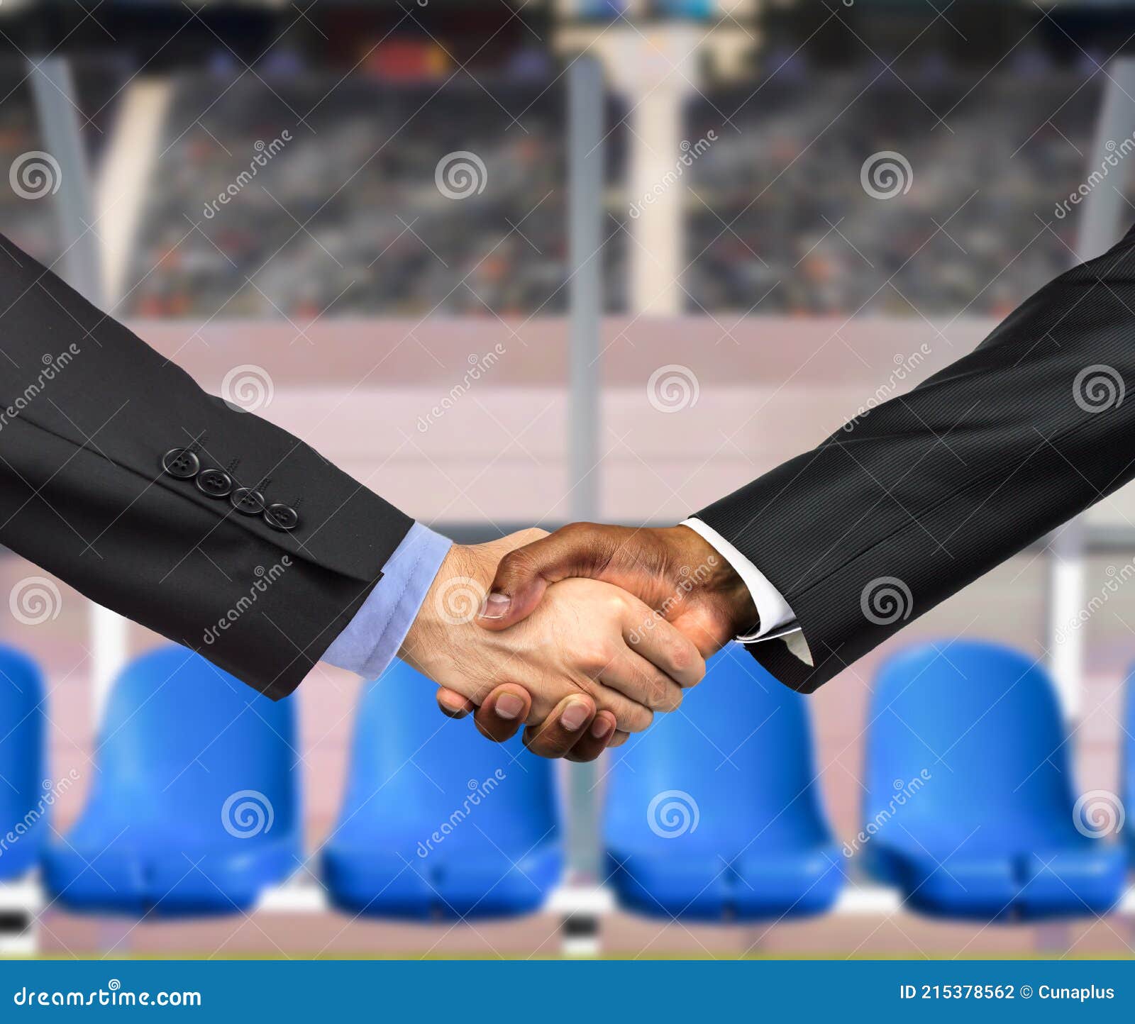 Two Coach with Shaking Hands Stock Photo - Image of coach ...