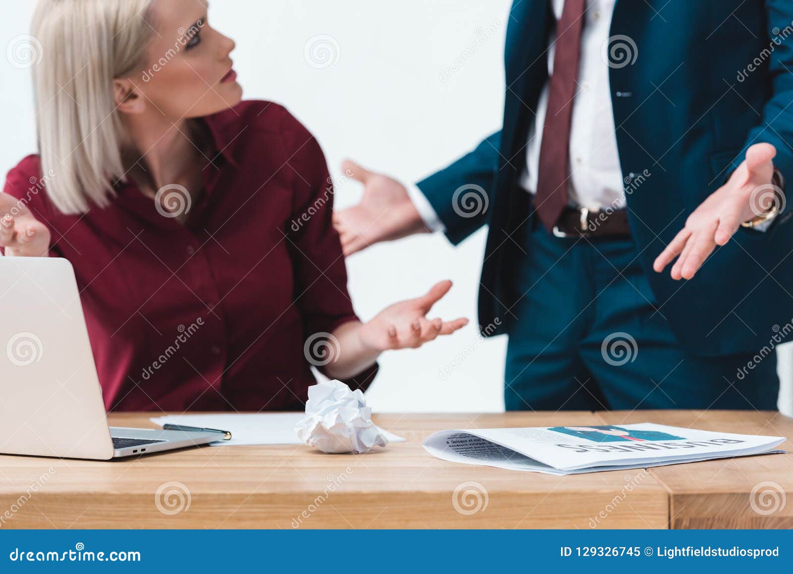 Cropped Shot of Young Business People Arguing Stock Image - Image of ...