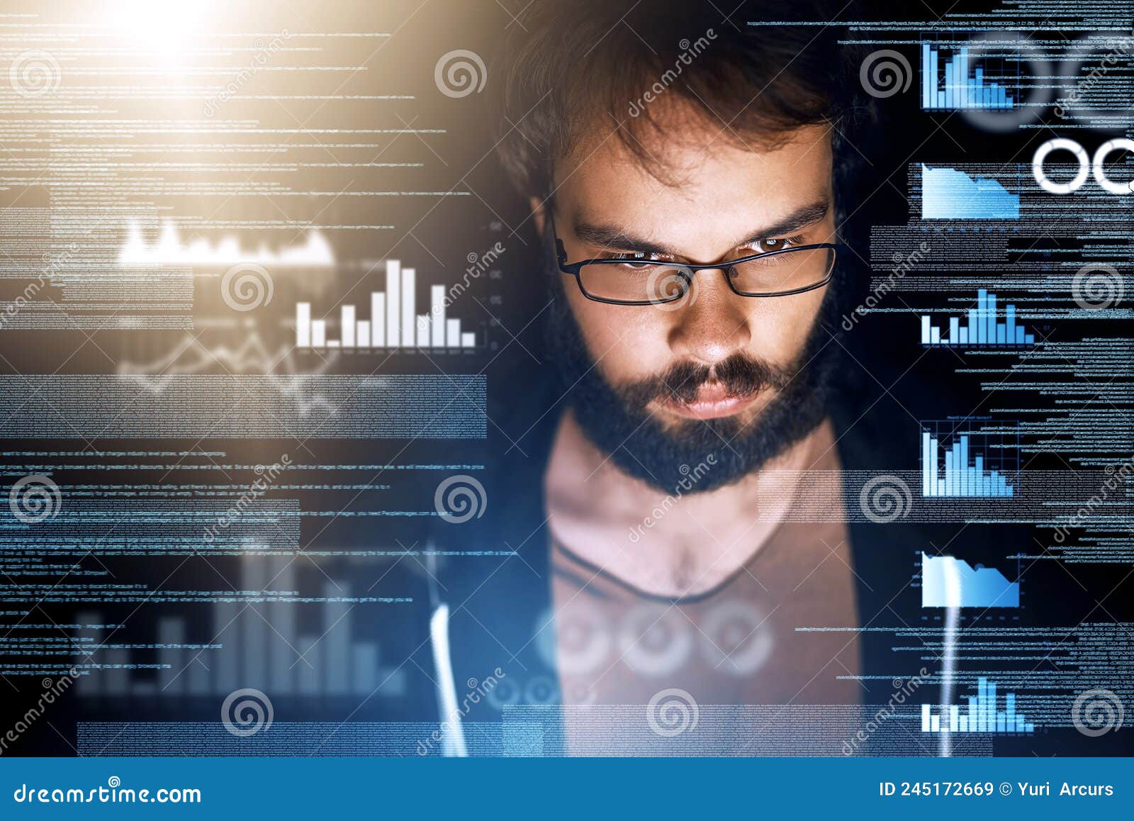 Analysing the Source Code. Cropped Shot of a Young Computer Programmer Working on Source Code ...