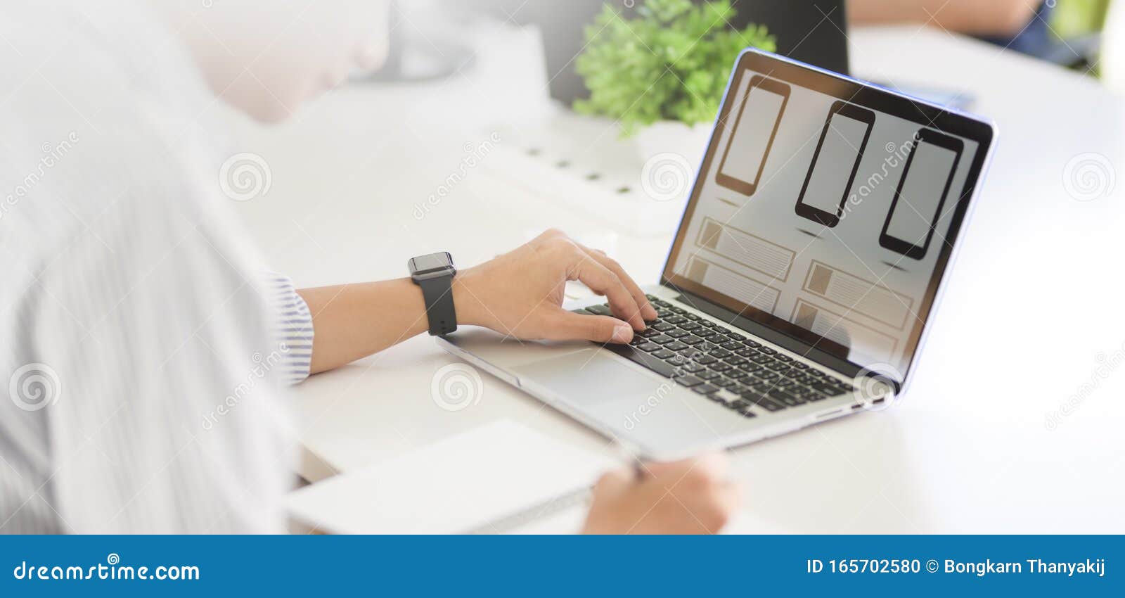 Cropped Shot of Young Passionate UX Web Development Working on His ...