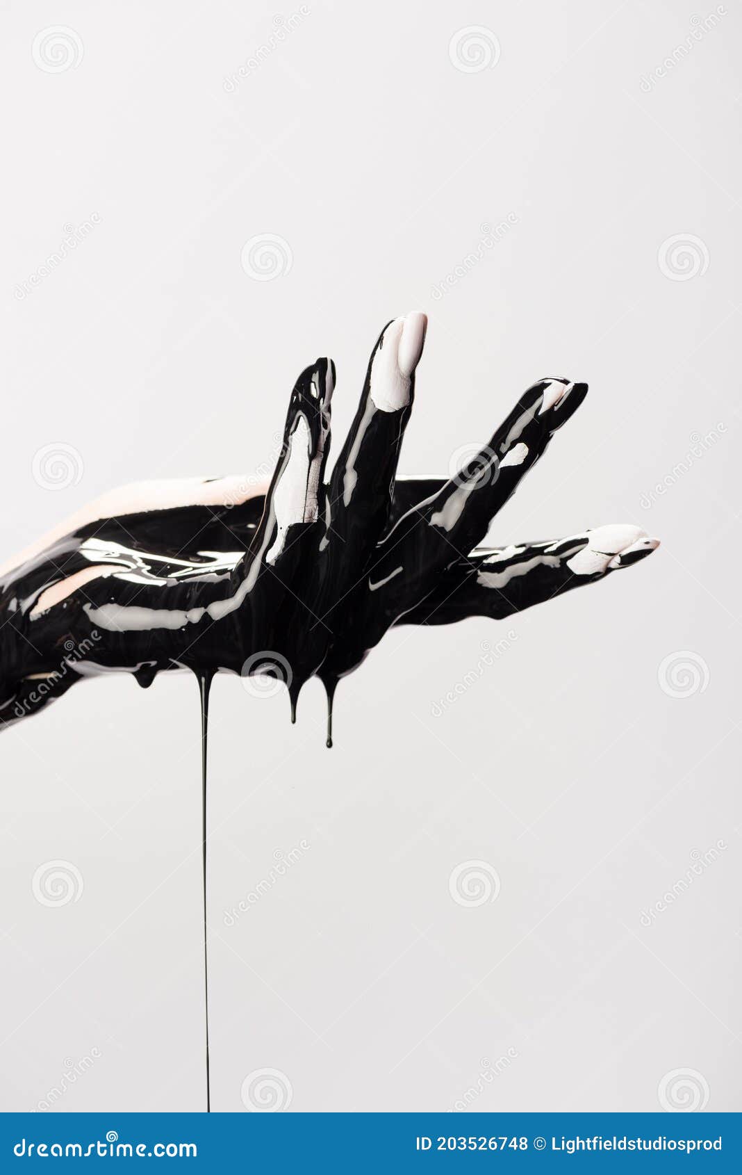 Cropped View of Hand with Dripping Stock Photo - Image of creative ...