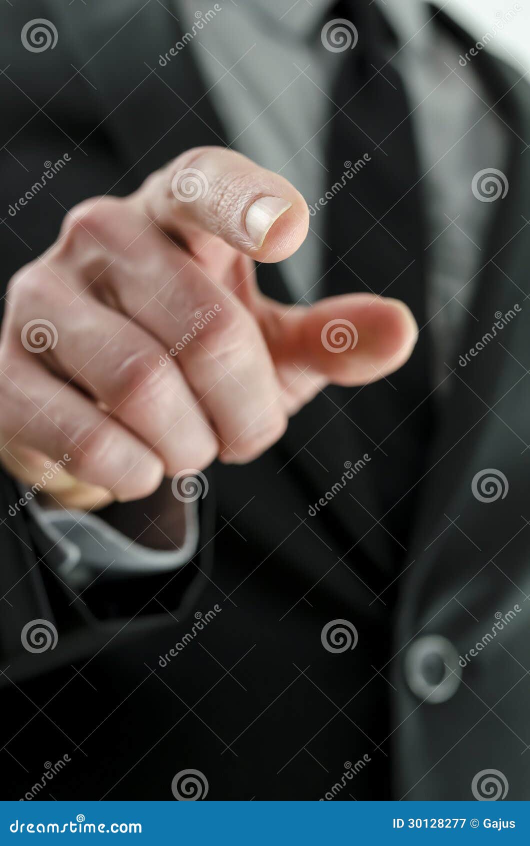 Cropped View of a Hand with Pointed Finger Stock Image - Image of front ...