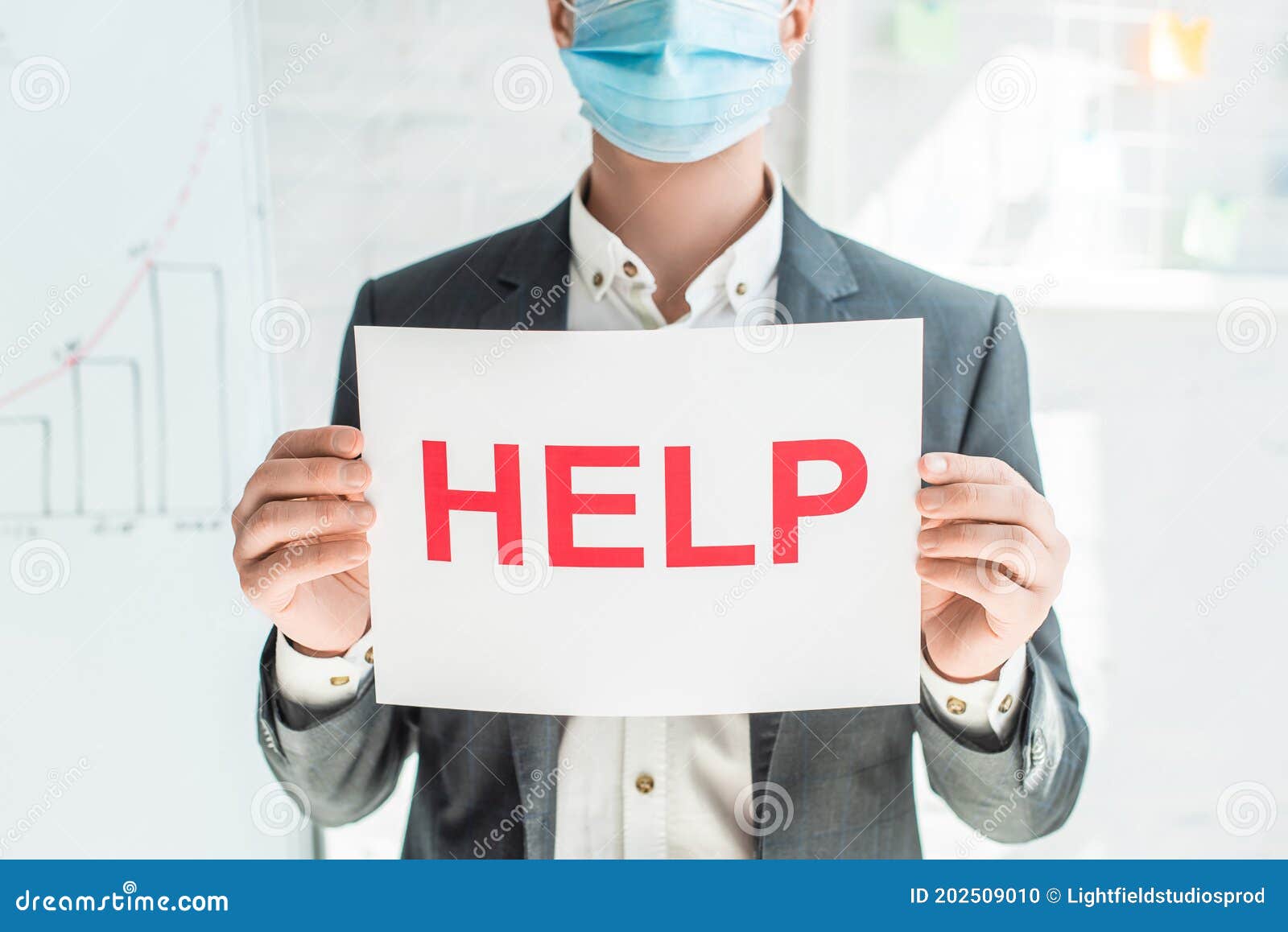 Cropped View of Man Holding Sign Stock Photo - Image of hold, sign ...