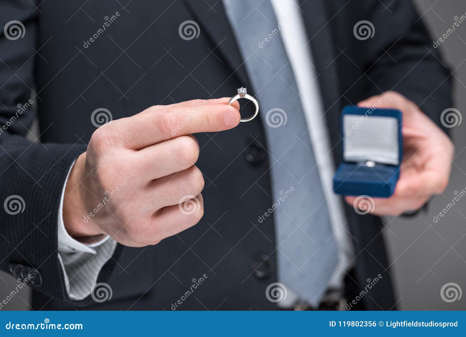 Cropped View of Man Proposing with Ring, Stock Photo - Image of formal ...