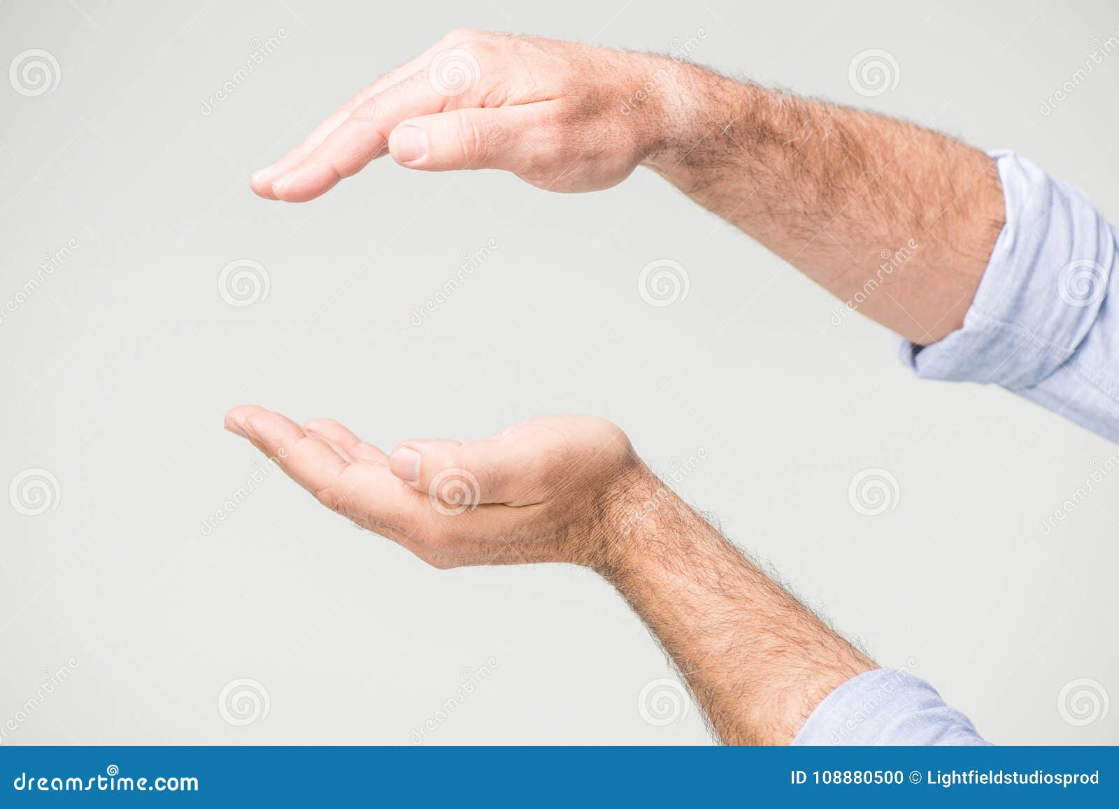 Man showing frame stock photo. Image of presenting, isolated - 108880500