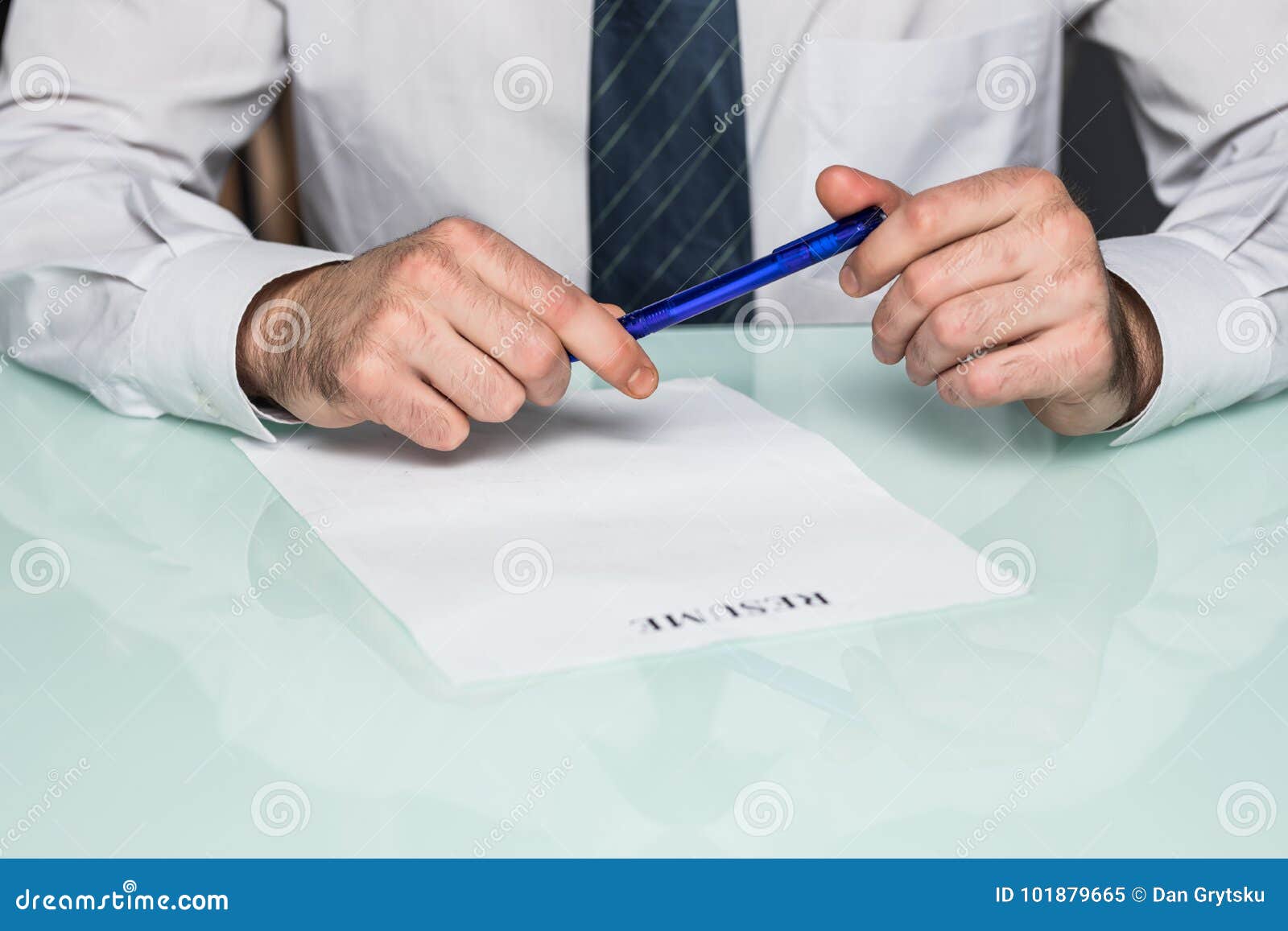 Cropped View of Person Completing Application Form To Get Work Stock ...