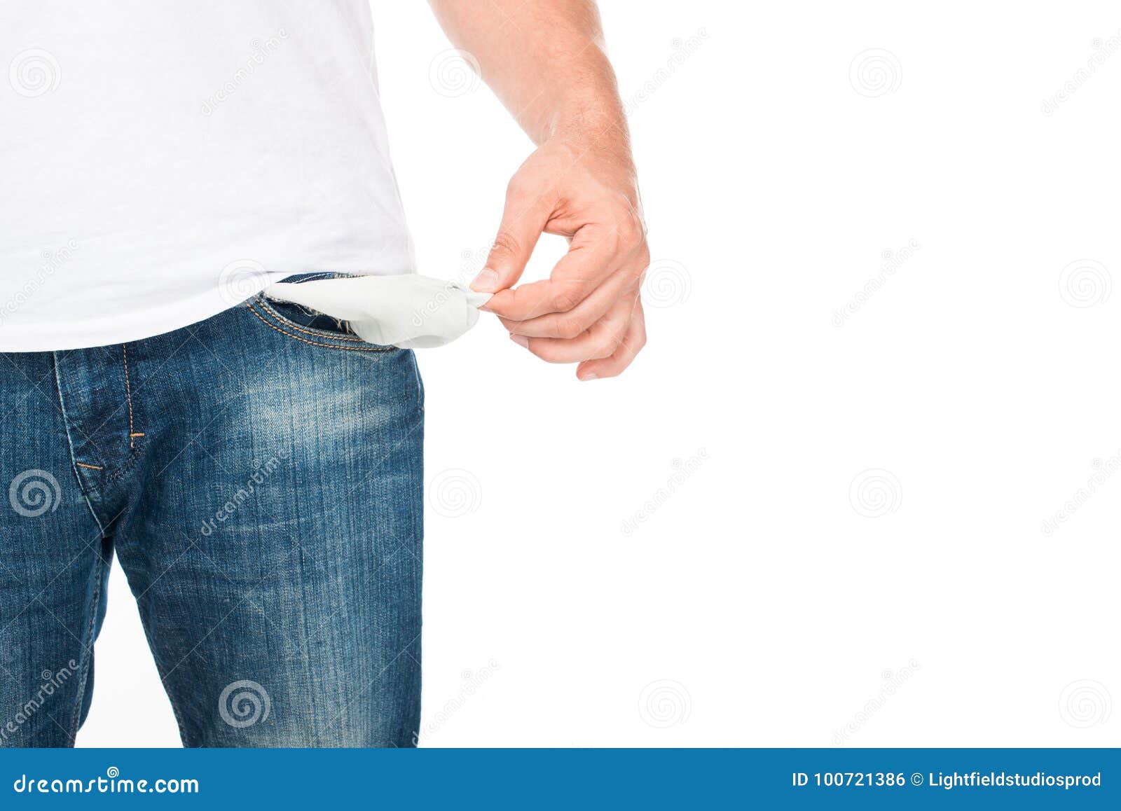 Poor man with empty pocket stock photo. Image of poor - 100721386