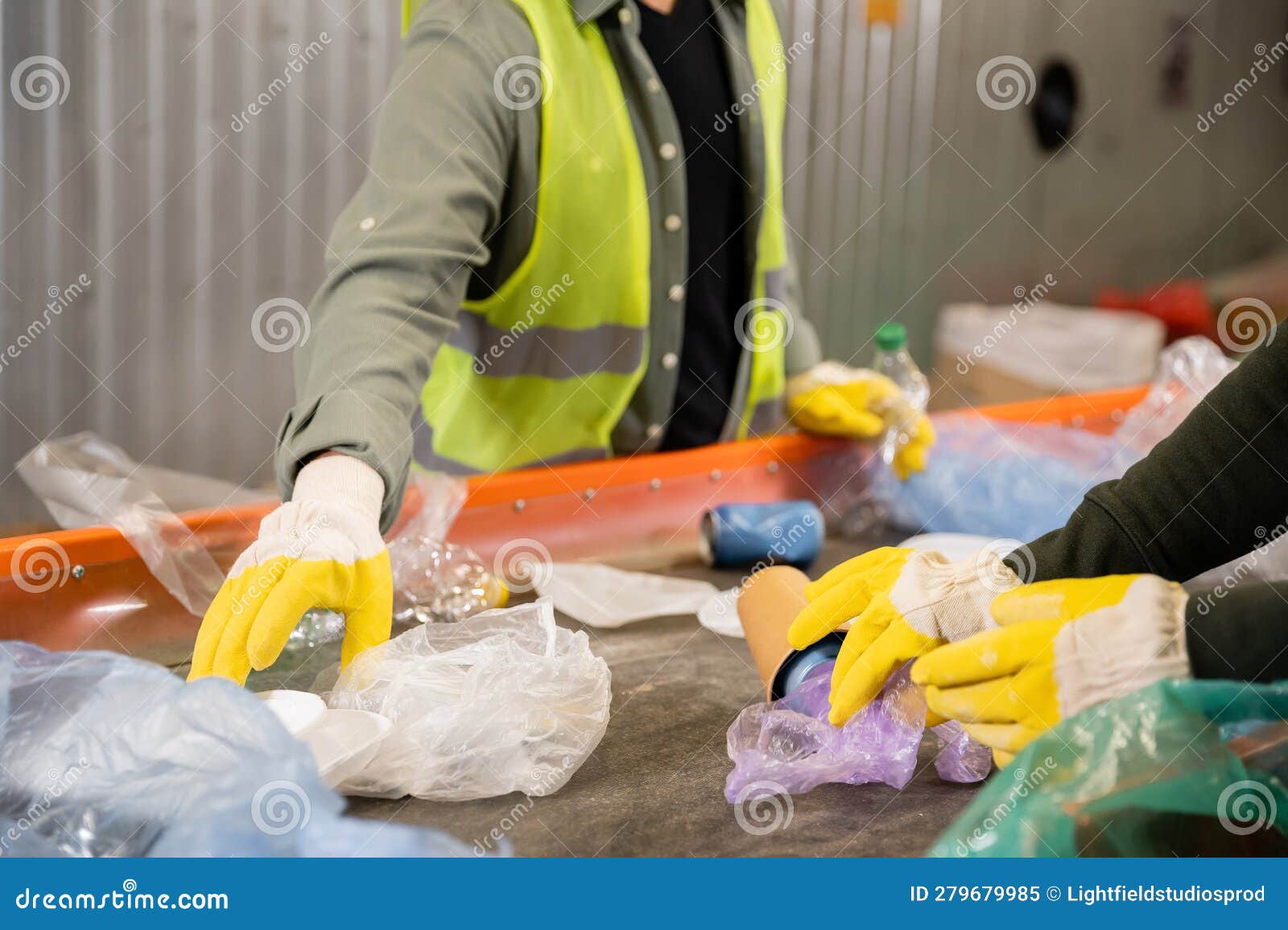Cropped View of Workers in Protective Stock Image - Image of colleagues ...