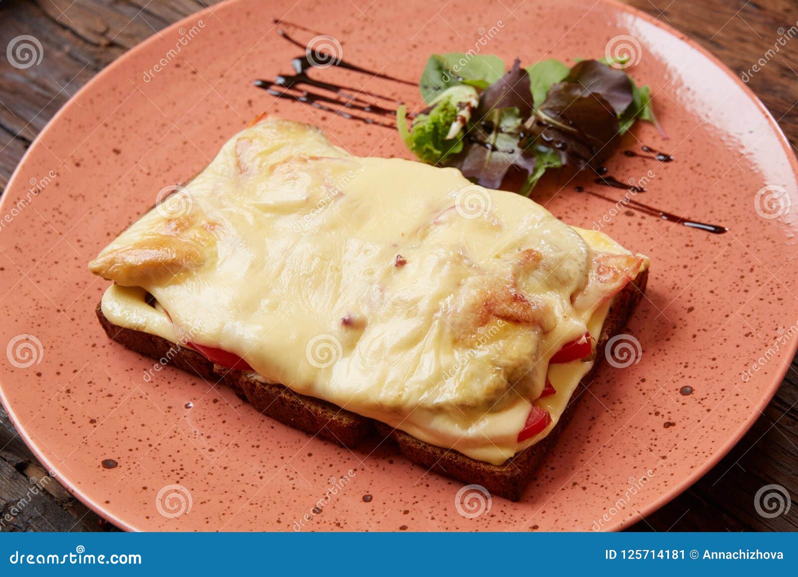 The Croque Monsieur. the Ham and Cheese Sandwich Stock Image - Image of ...