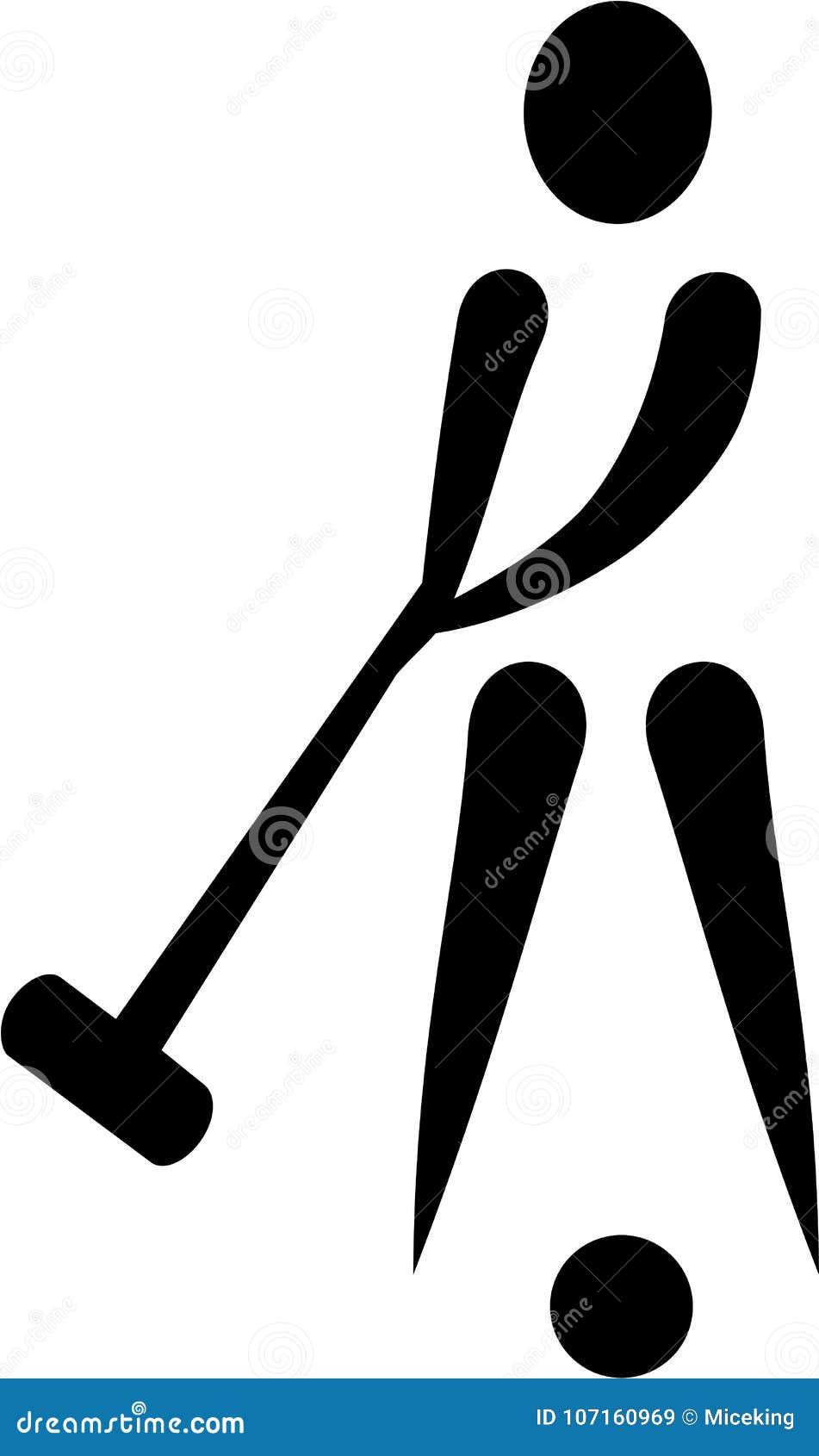 Croquet Icon vector stock vector. Illustration of mallet - 107160969