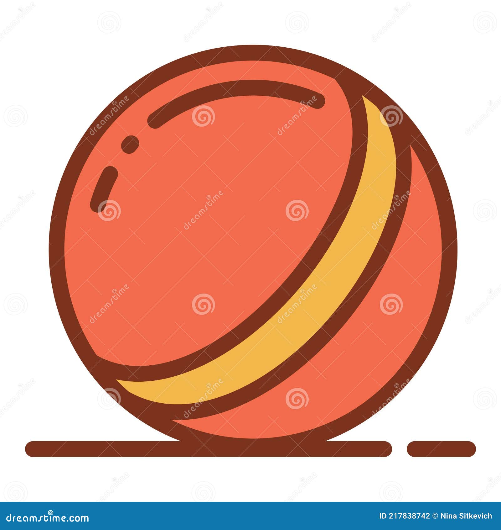 Croquet Red Ball Icon, Outline Style Stock Vector - Illustration of ...