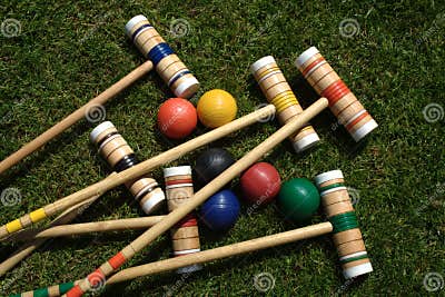 Croquet Set stock photo. Image of croquet, summer, mallets - 14886222