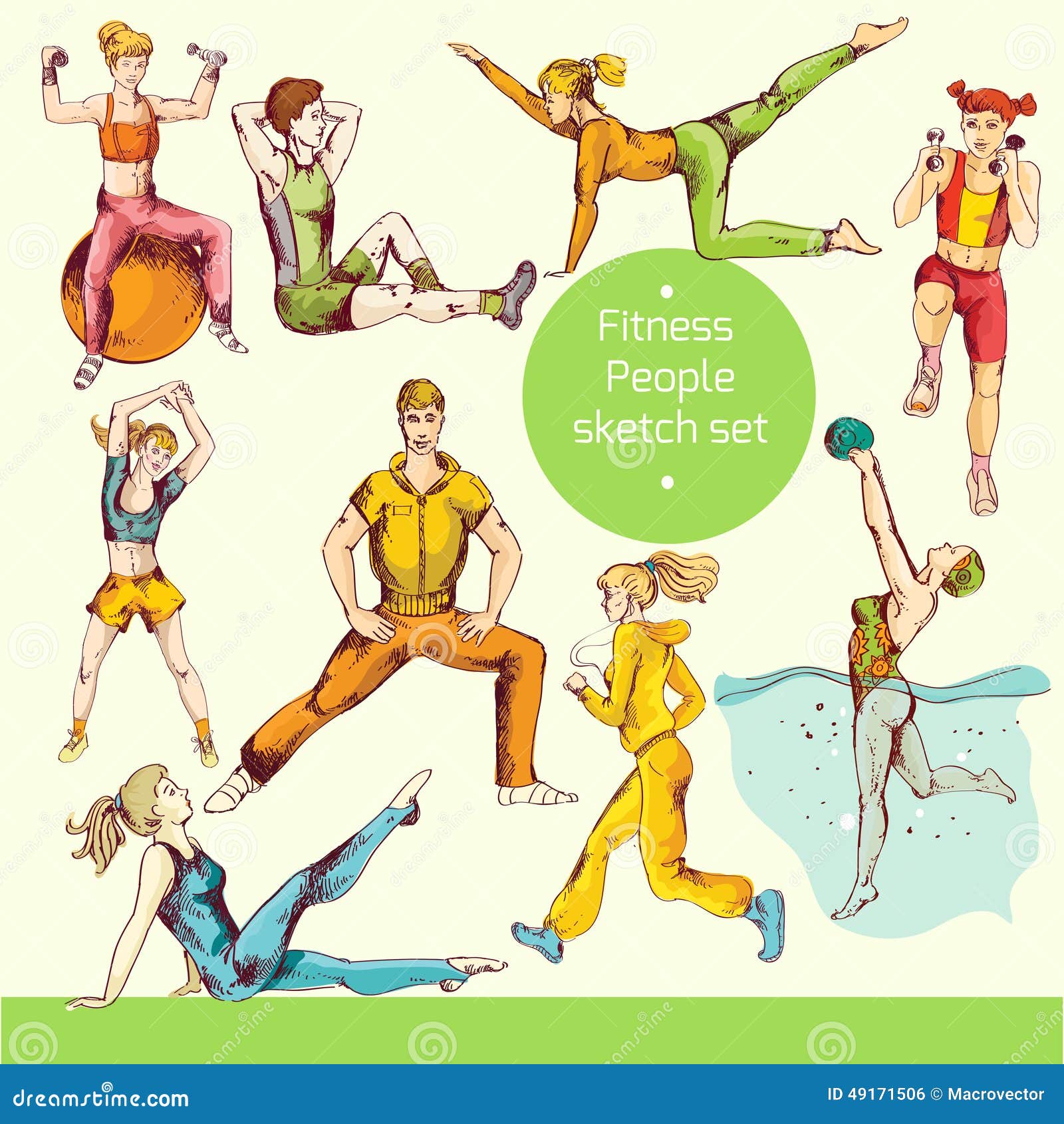 Croquis De Forme Physique Coloré Illustration de Vecteur - Illustration ...