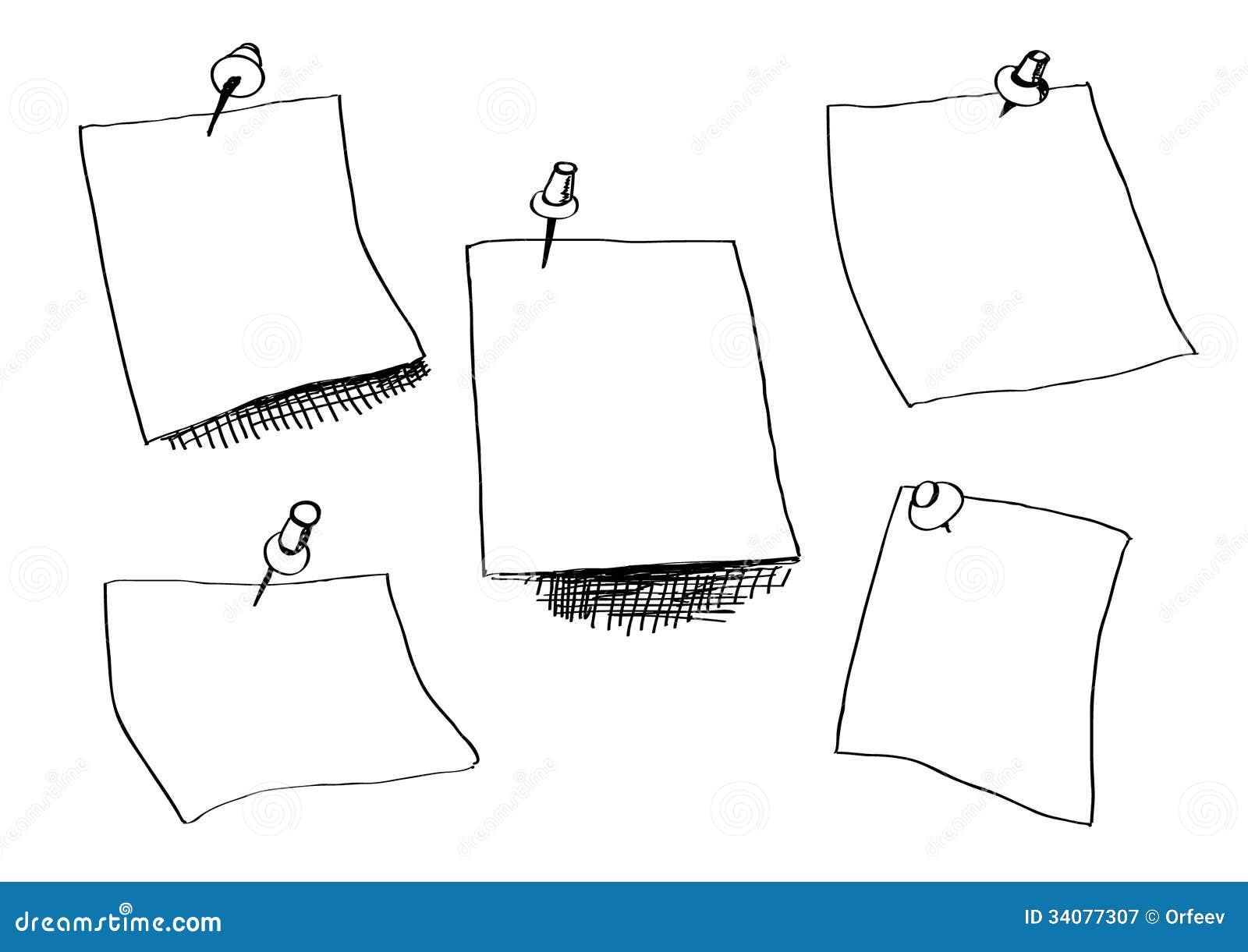 Croquis de papiers de note illustration de vecteur. Illustration du ...